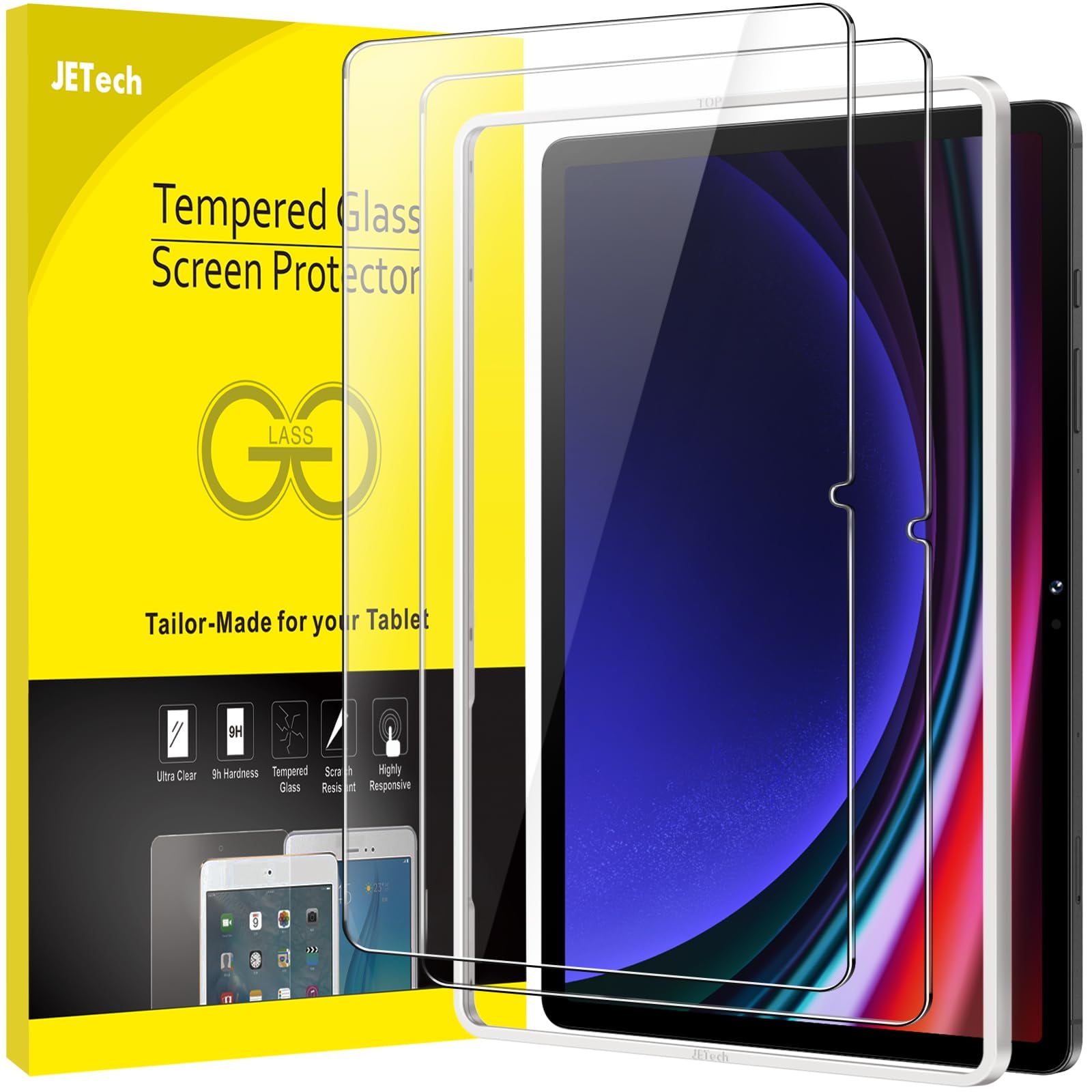 JETech Screen Protector for Samsung Galaxy Tab S9 11-Inch and Galaxy ...