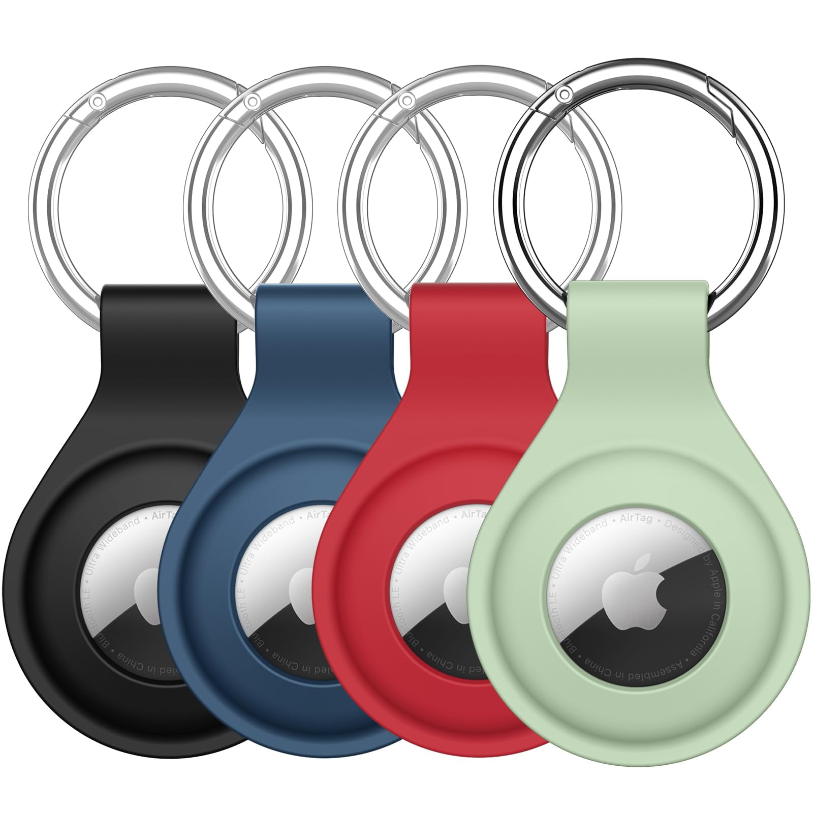 JETech Silicone Case for AirTag 2021 with Keychain, Protective Air Tag ...