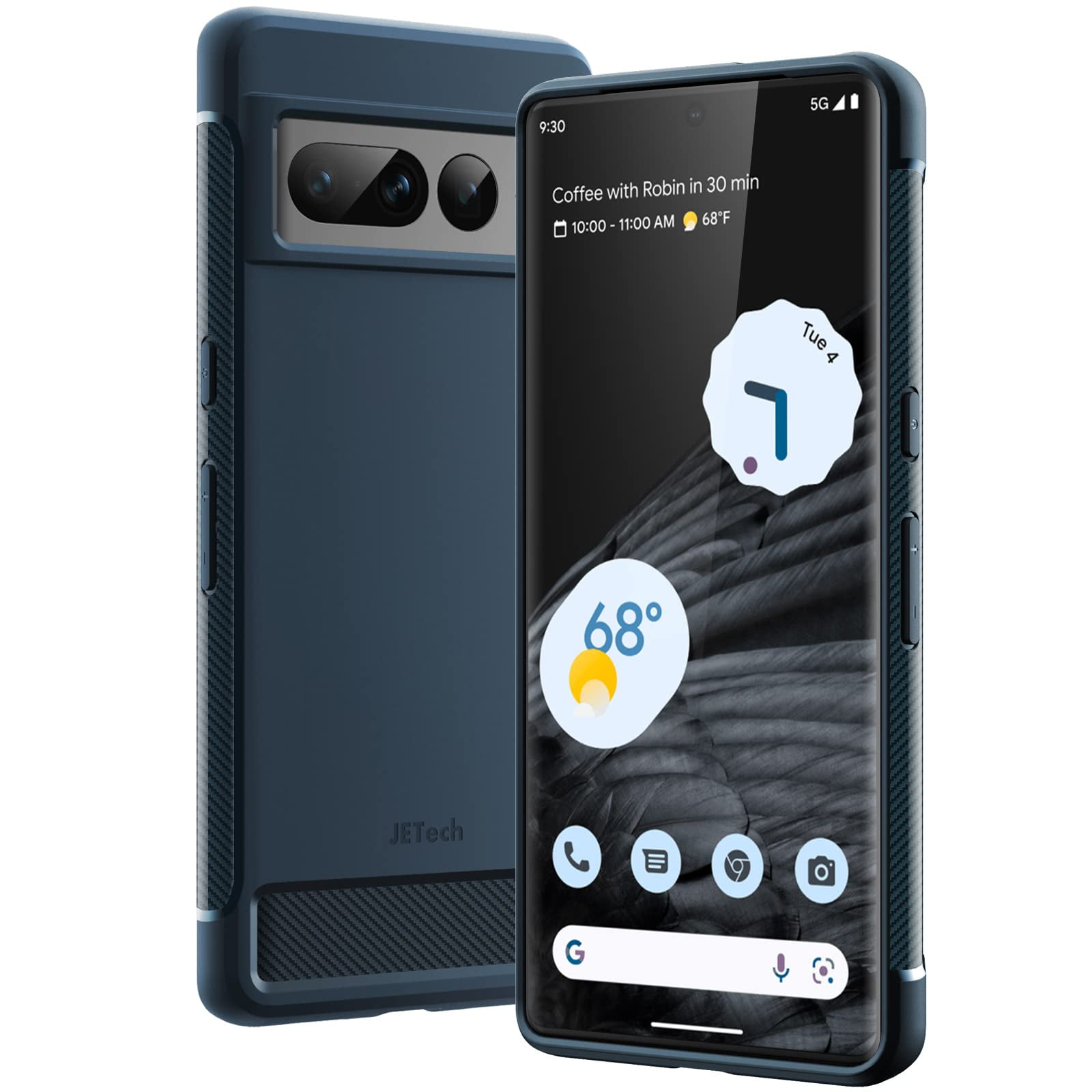 JETech Slim Fit Case for Google Pixel 7 Pro, Thin Phone Cover Matte Finish with Shock-Absorption ...