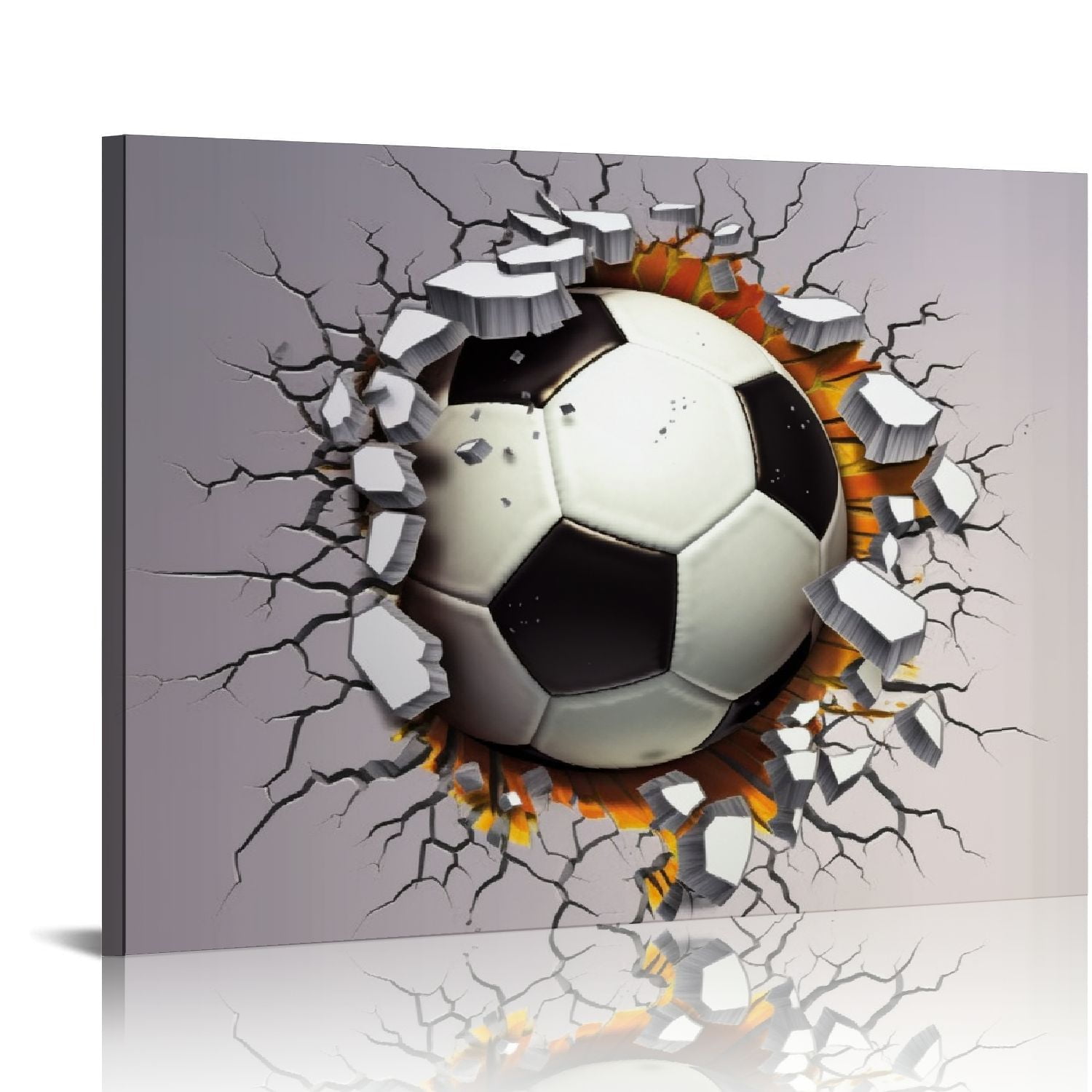 JEUXUS 3D Wall Art Soccer Ball Stickers for Kids Room, Football Sticker ...