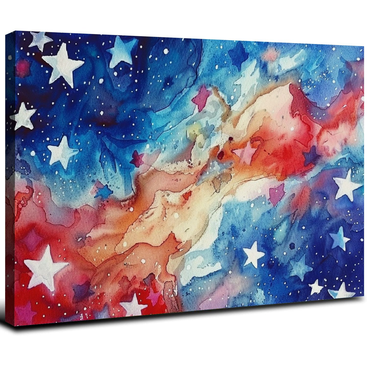 JEUXUS 4th of July Art TV,Abstract Patriotic Stars,Fourth of July ...