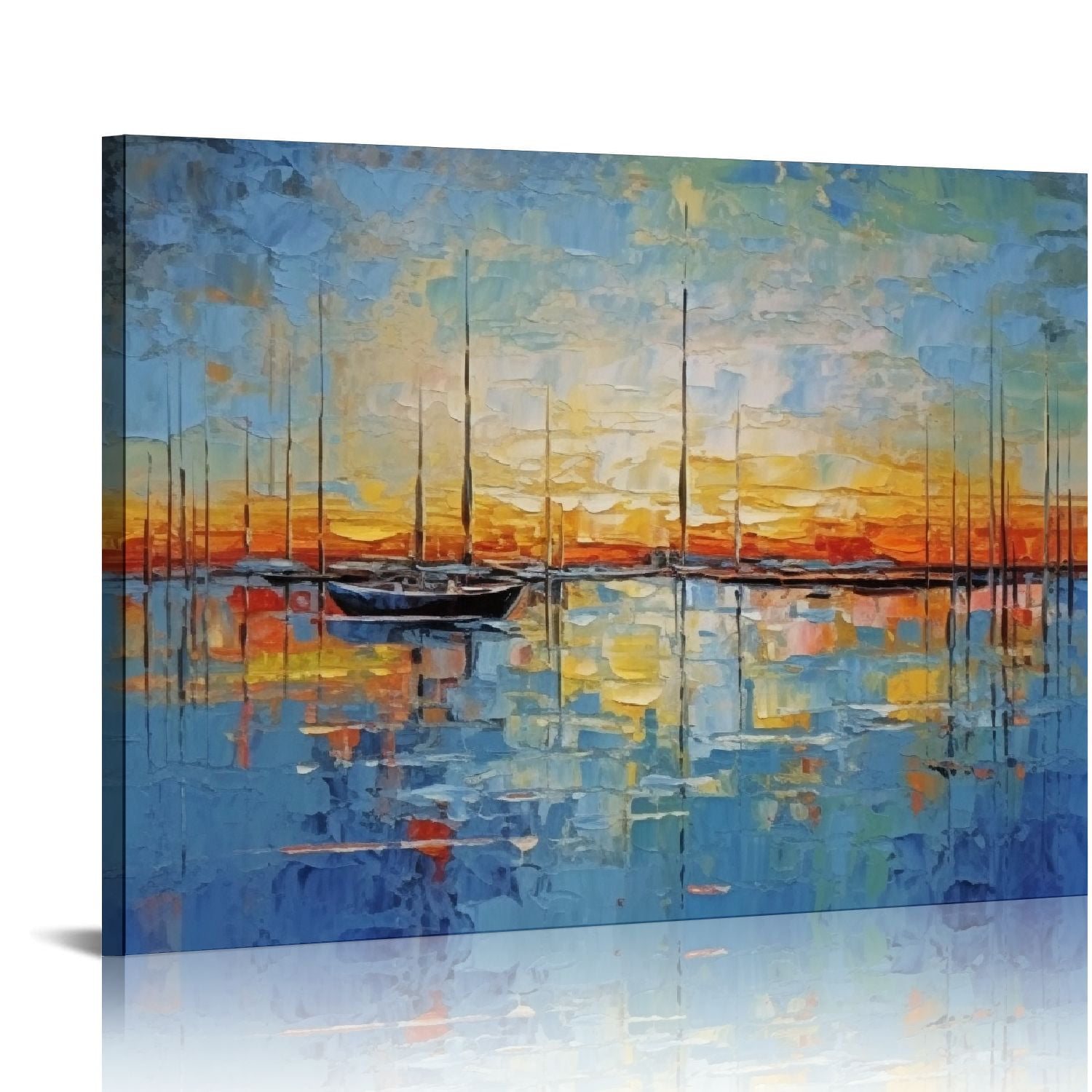 JEUXUS Abstract Oil Painting Decor Home Life Wall Art Picture On Canvas ...