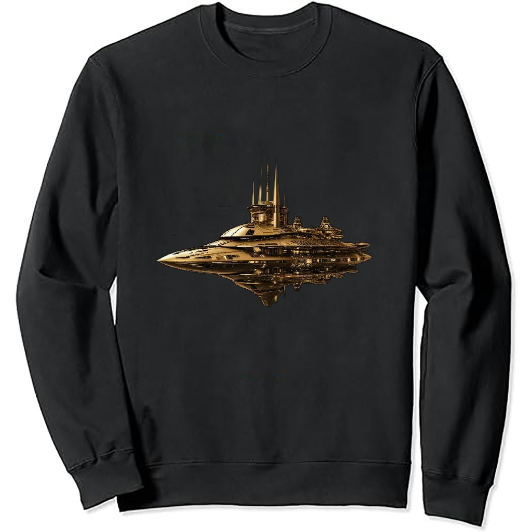 JEUXUS Alien Pocket , Unidentified object Flying Saucer pullover ...