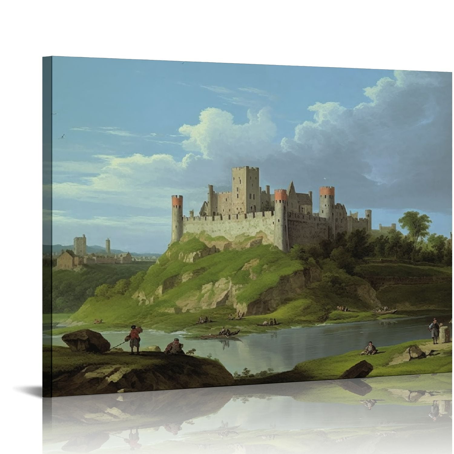 JEUXUS Alnwick Castle by Canaletto, Canvas Wall Art - Walmart.com