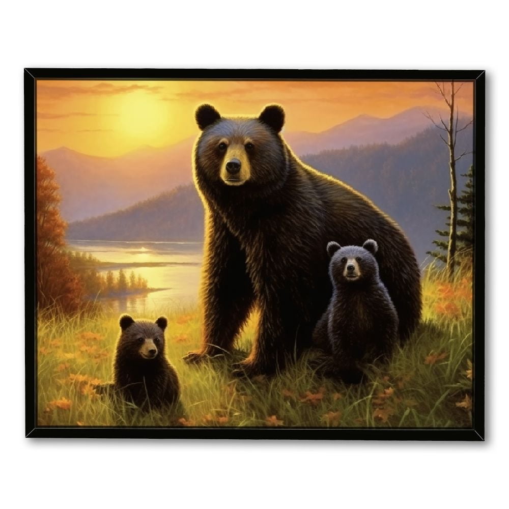 JEUXUS American Black Bear Brown Bear Grizzly Bear Big Bear and Little ...