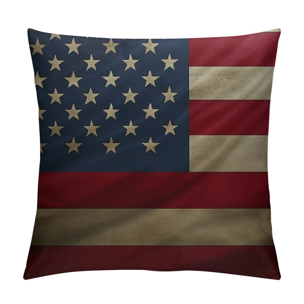 JEUXUS American Flag Pillow,Home Decorative Throw Pillow Cover Vintage ...