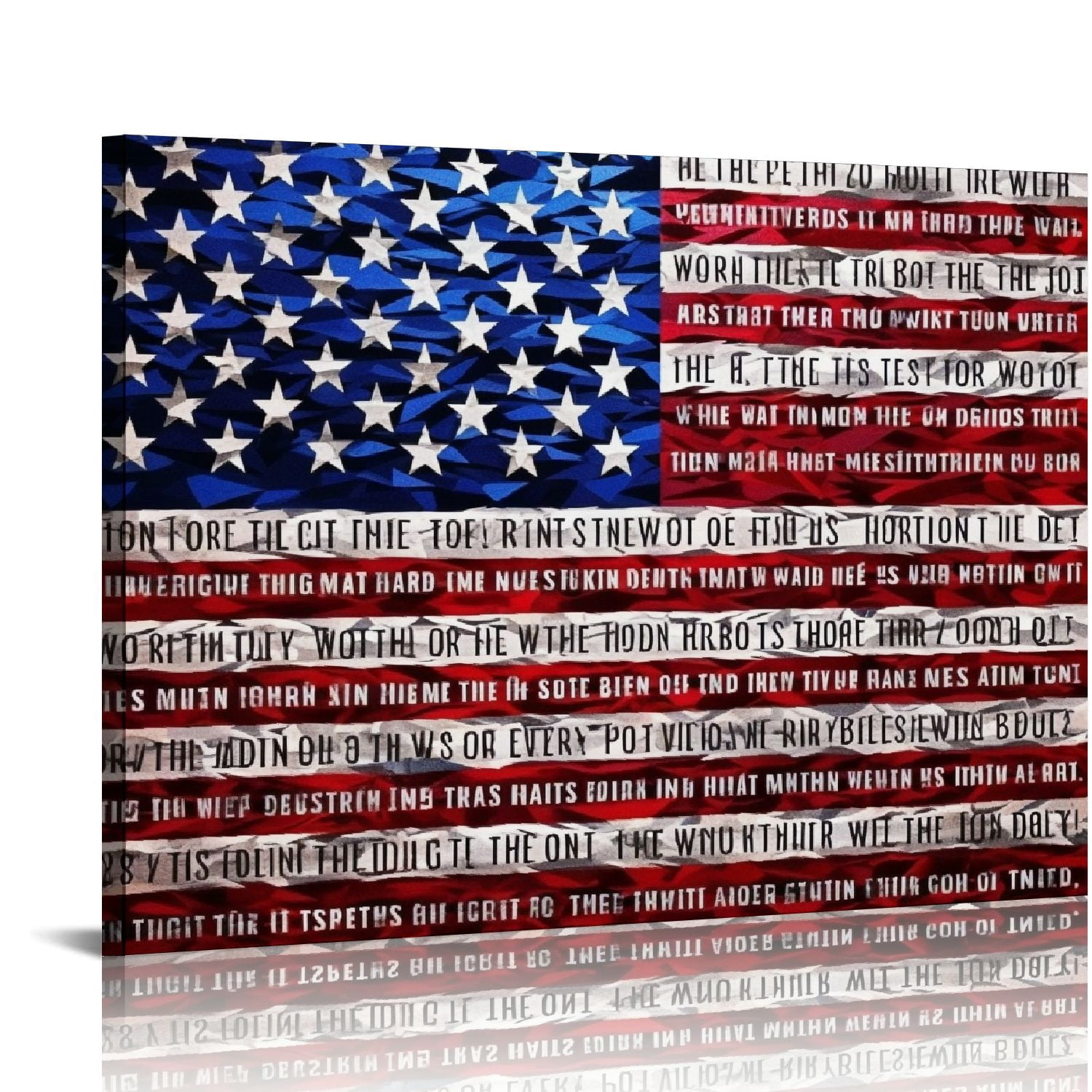 JEUXUS American Flag Wall Art & Decor LARGE 20x16in- Courage Teddy ...