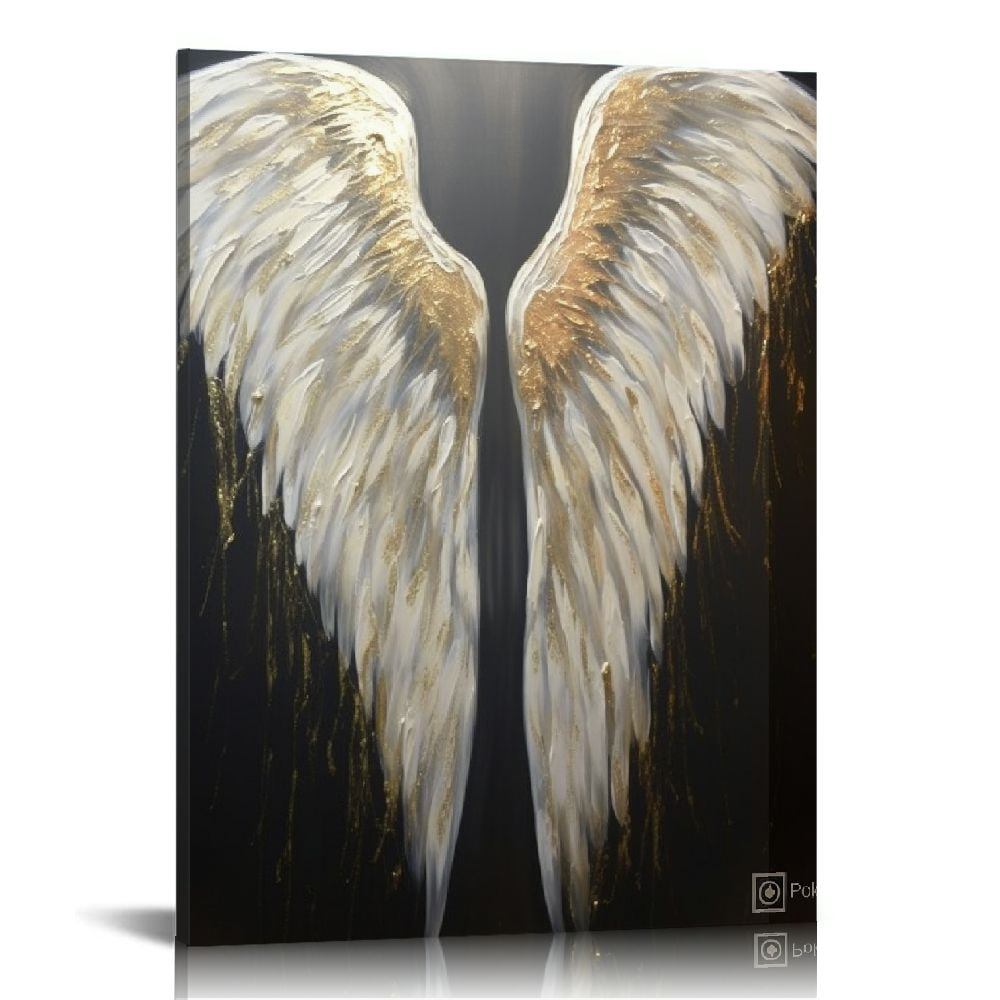 JEUXUS Angel Wings Poster Abstract Angel Wings Poster Wall Art Painting ...