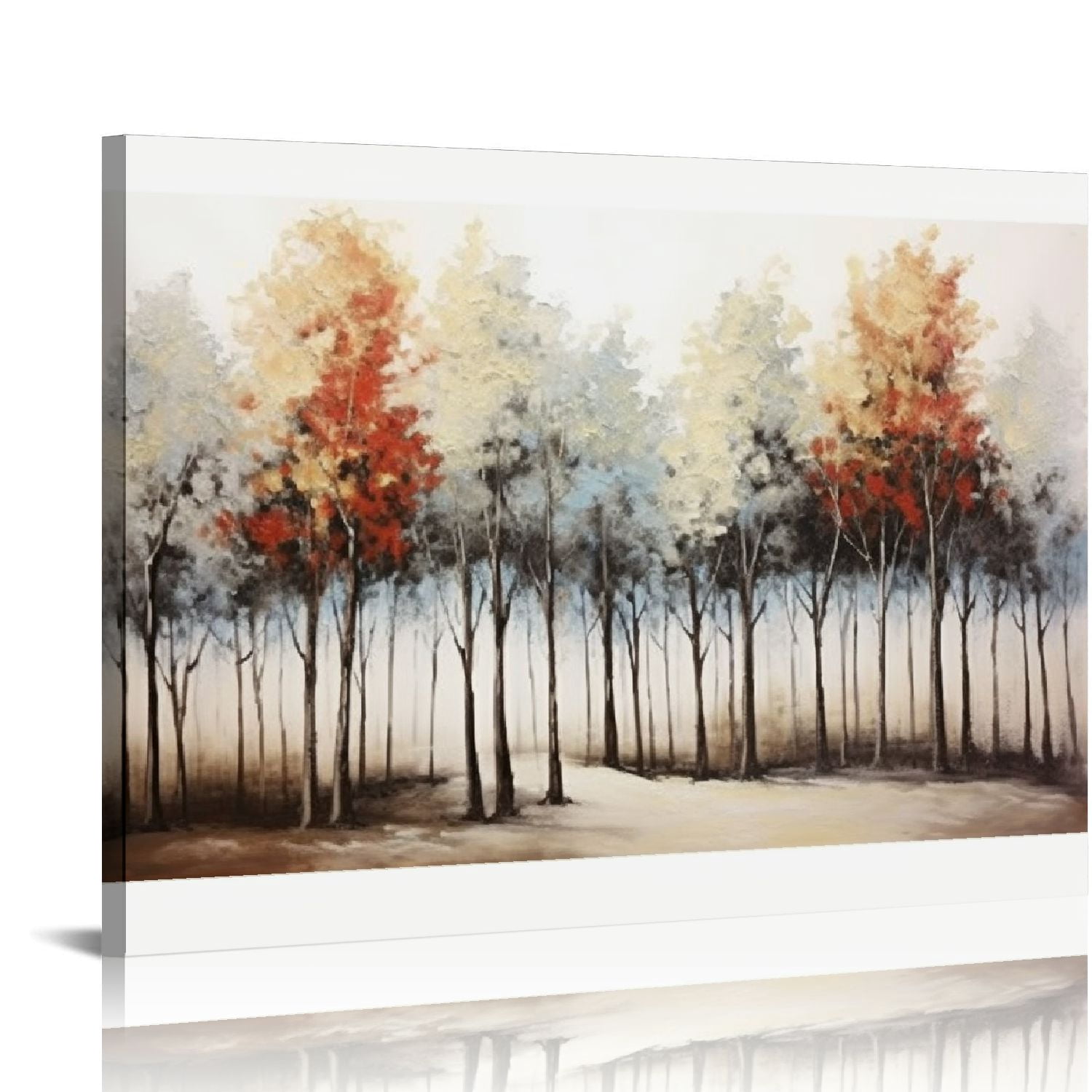 JEUXUS Art, 20x16in Modern Abstract Oil Hand Paintings Tree Art 3D Hand ...