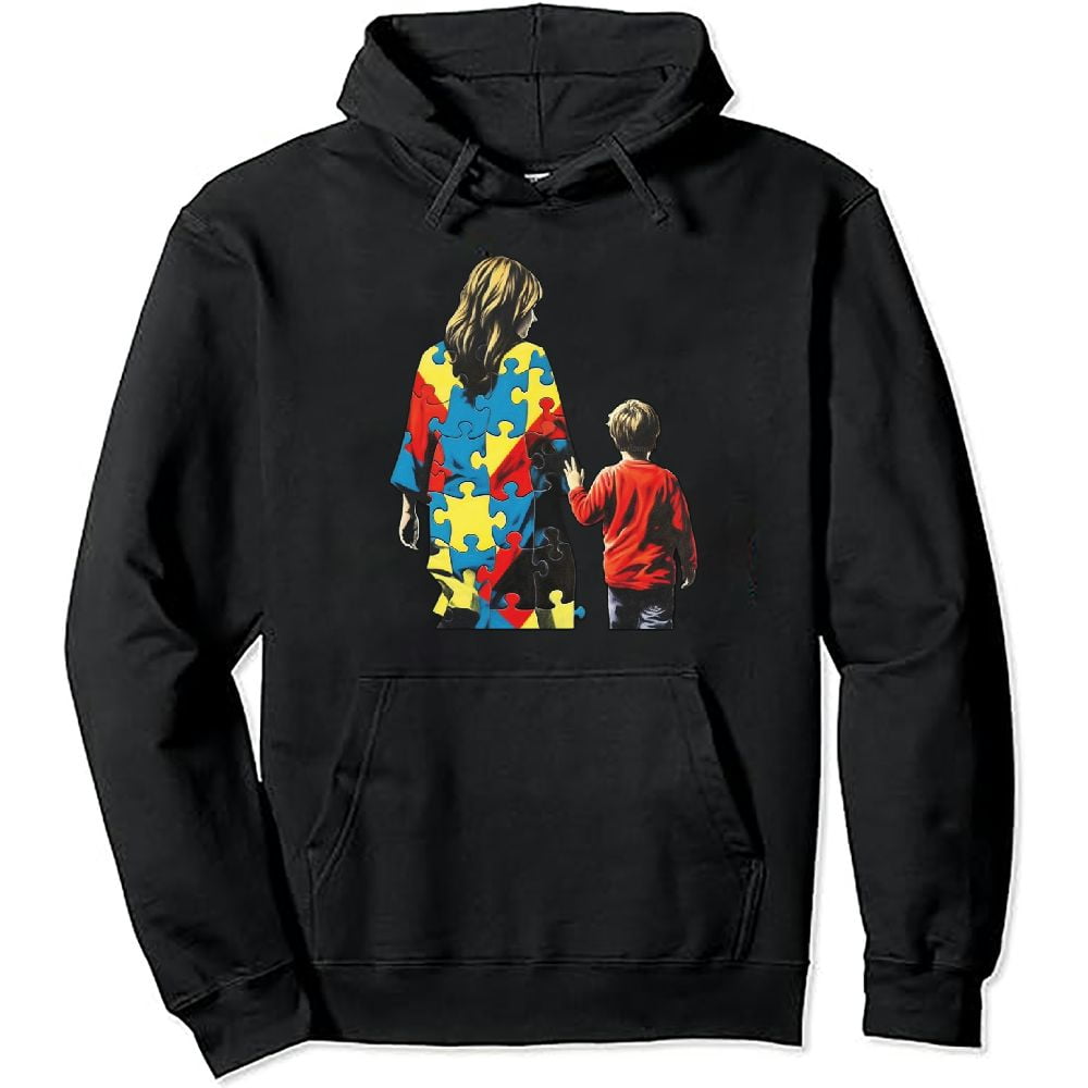 JEUXUS Autism Mom You Will Never Walk-Alone Support Autism Son Pullover ...
