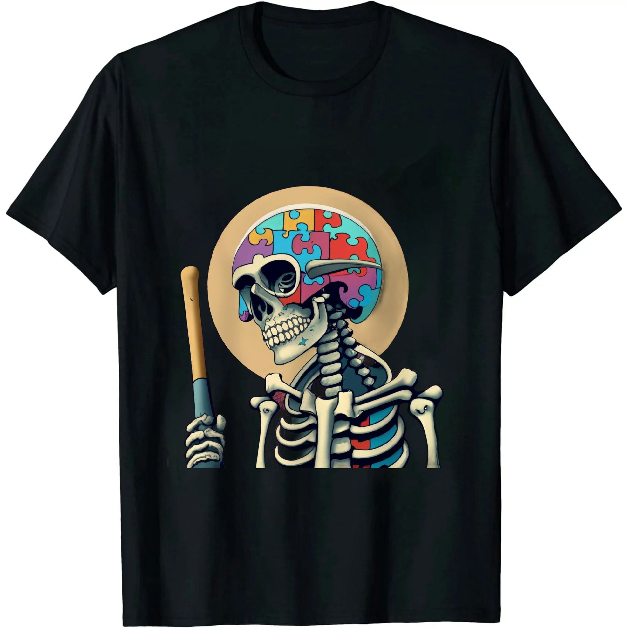 JEUXUS Autism Skeleton Meme T-Shirt - Walmart.com