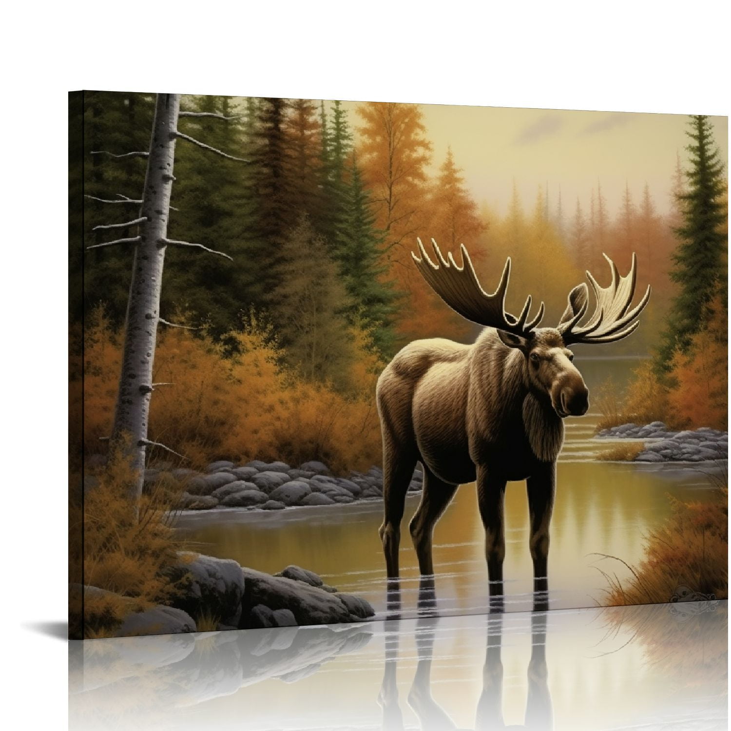 JEUXUS Autumn Moose Poster Decorative Painting Holiday Gift HD Picture ...