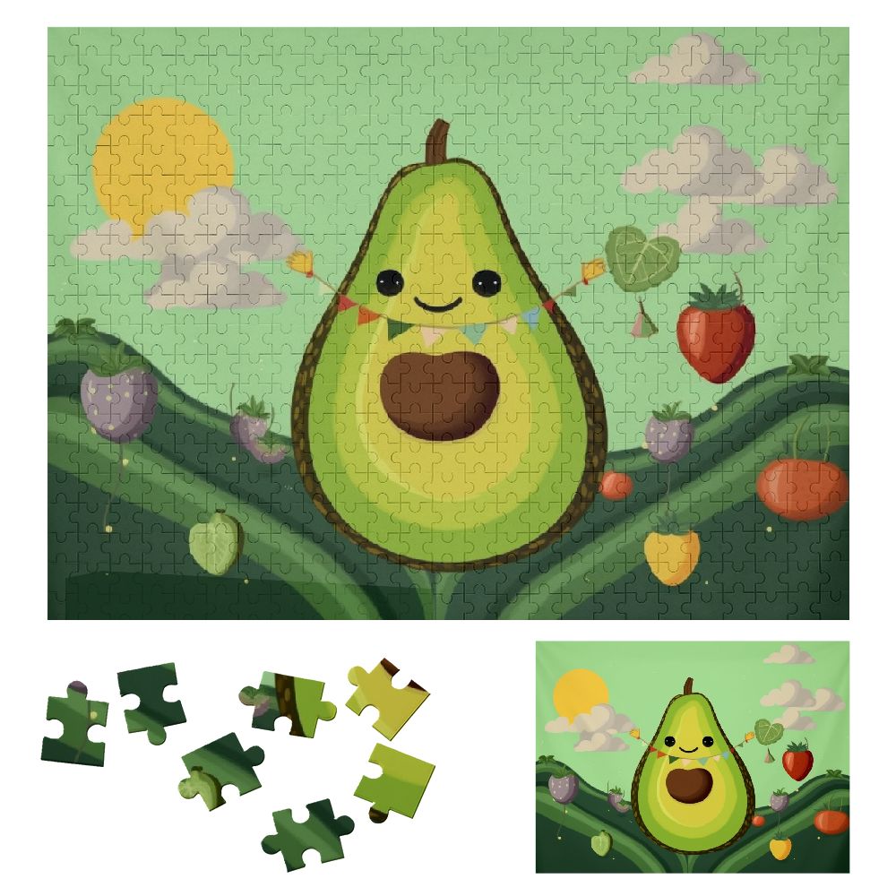 JEUXUS Avocado Wooden Jigsaw Puzzle Challenging Difficult Wood Puzzles ...