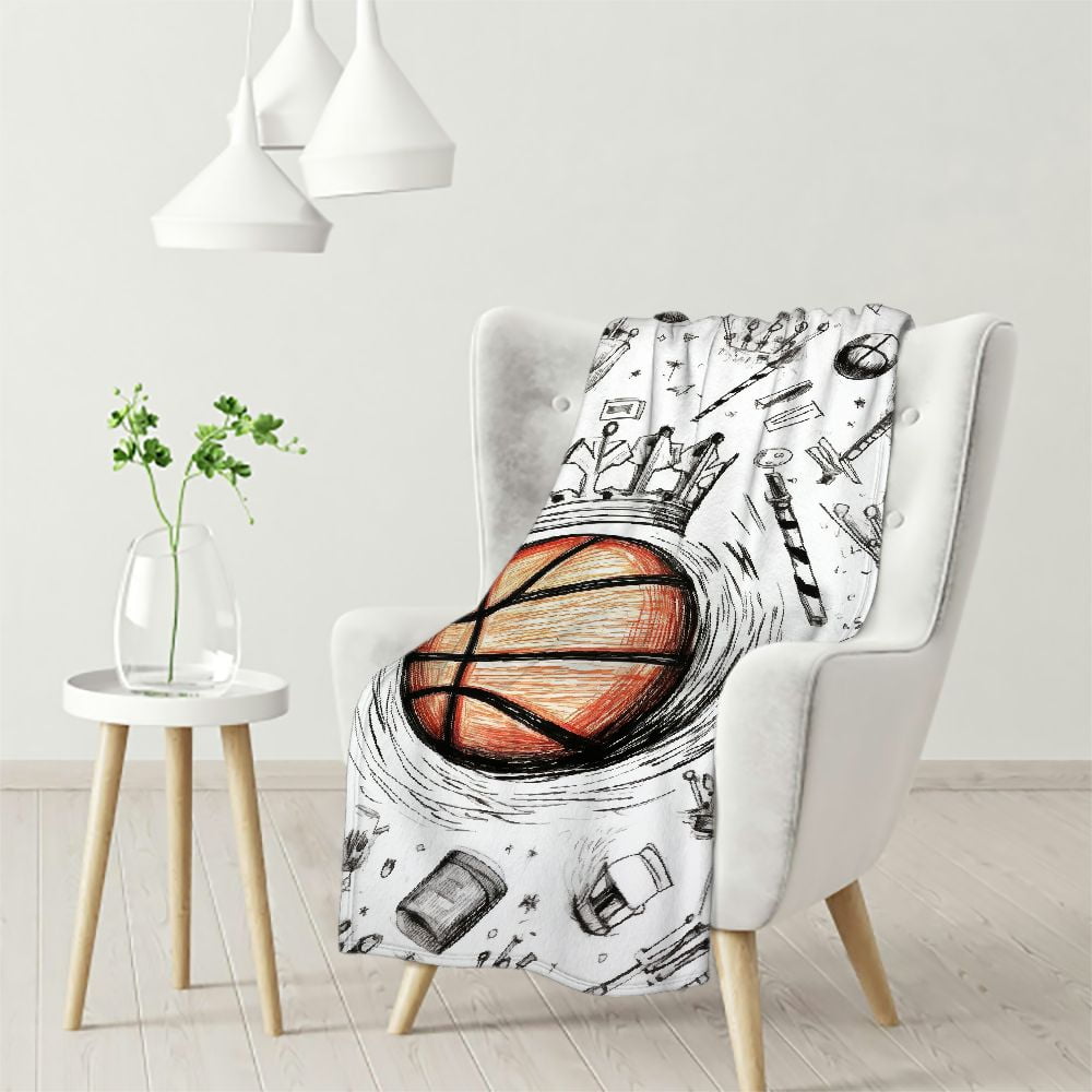 RUIYC Basketball Blanket Cozy Basketball Throws Blankets Unique Funny ...