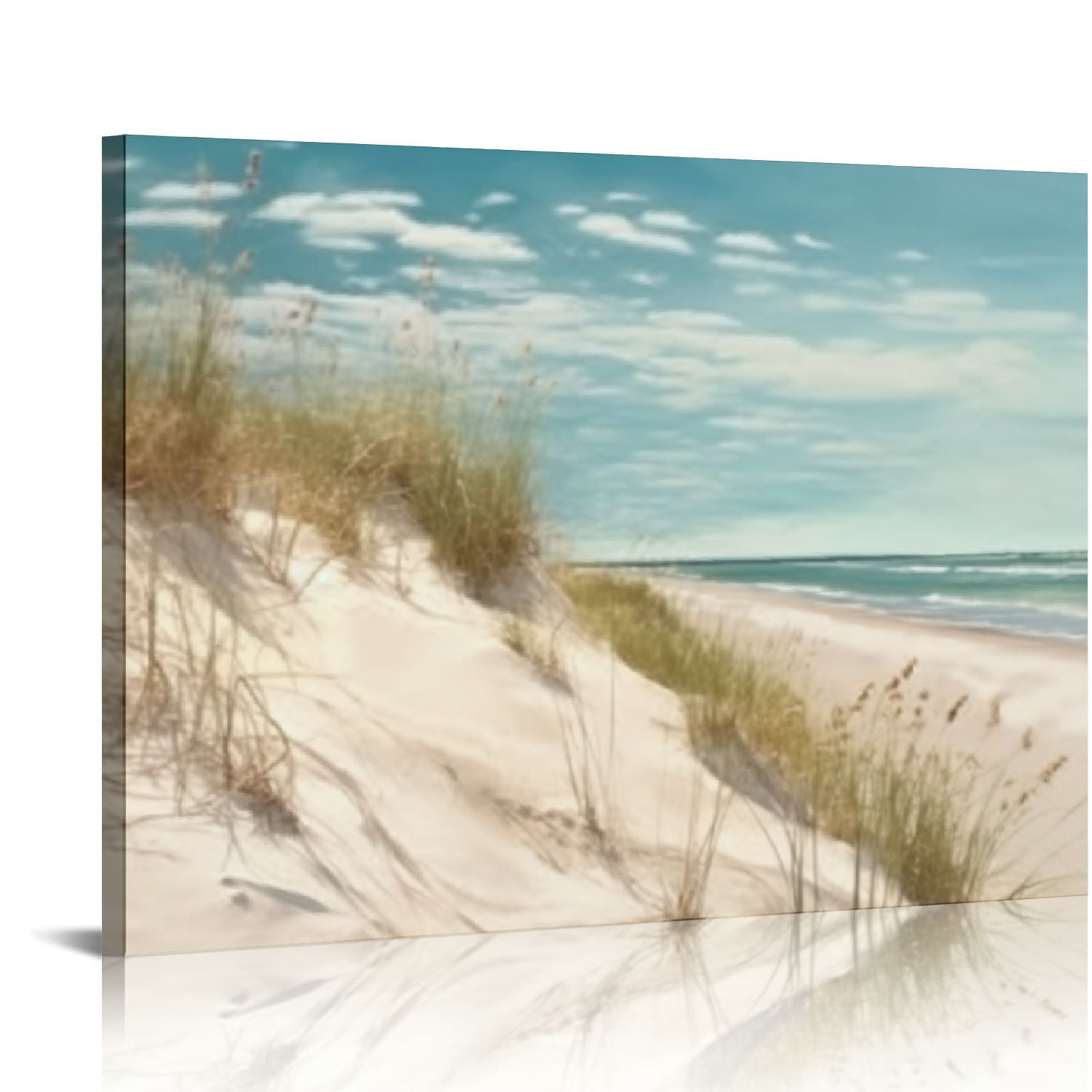 RUIYC Bathroom Seascape Canvas Wall Art:Relaxing Beach Scenery Wall Art ...