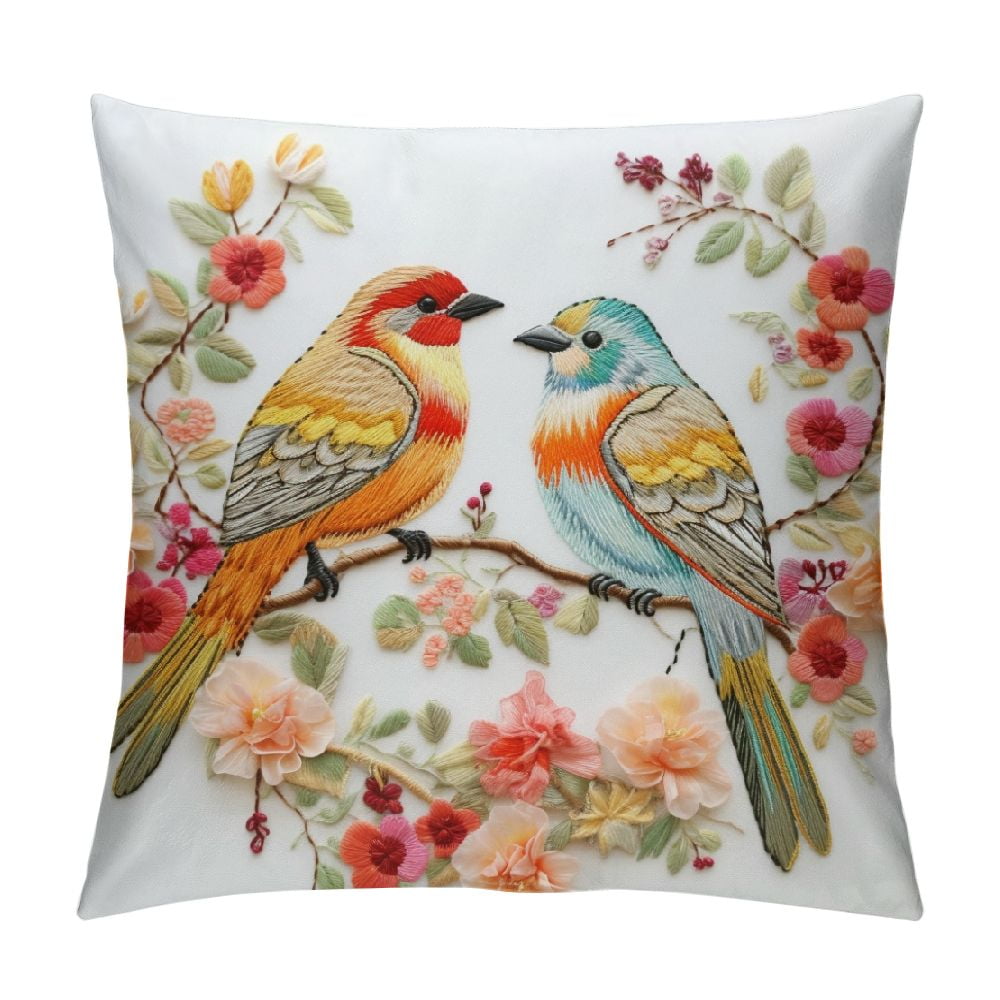 JEUXUS Be Happy Throw Pillow Case Cushion Cover Inspirational Letters ...