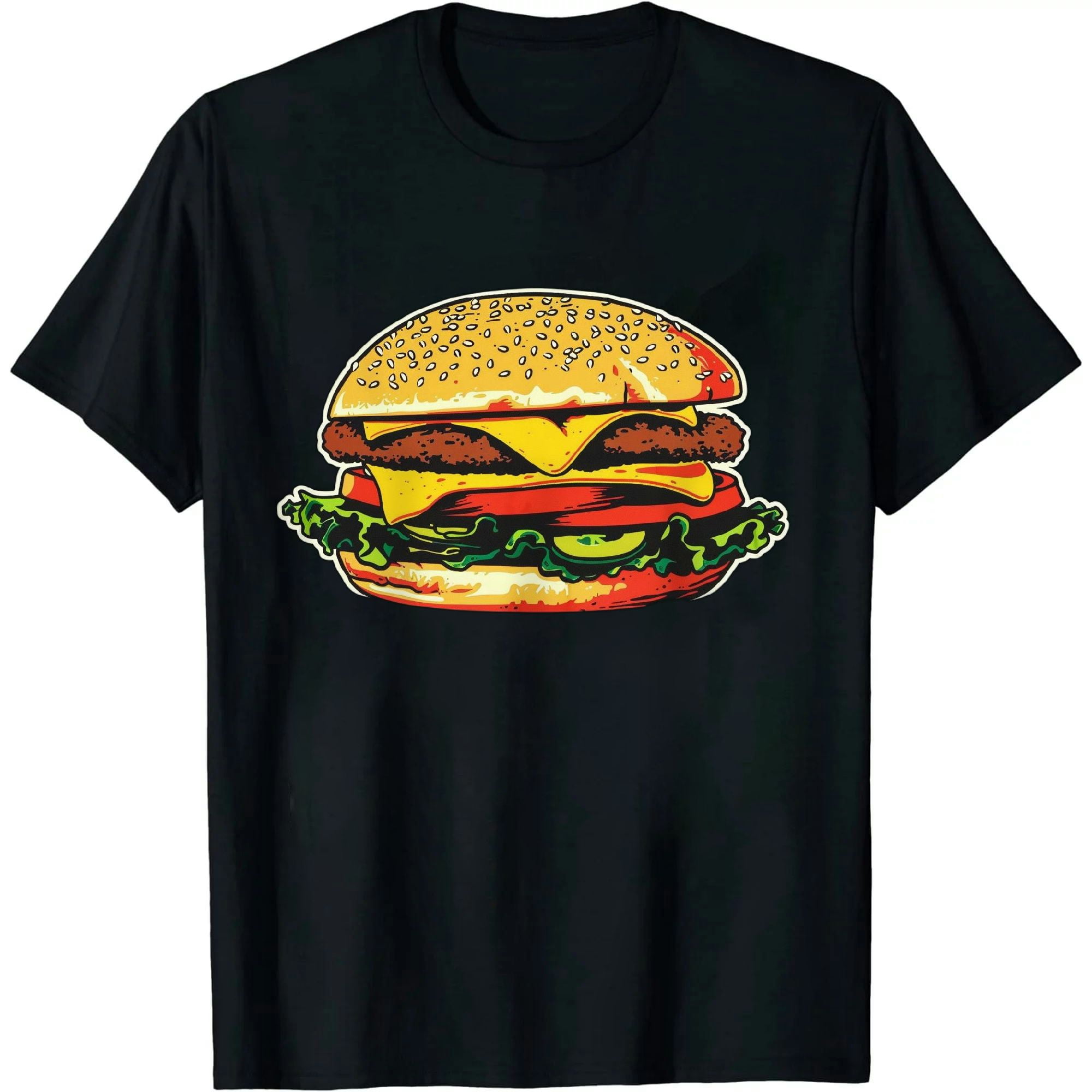 JEUXUS Best Burger Design For Men Women Hamburger Cheeseburger T-Shirt ...
