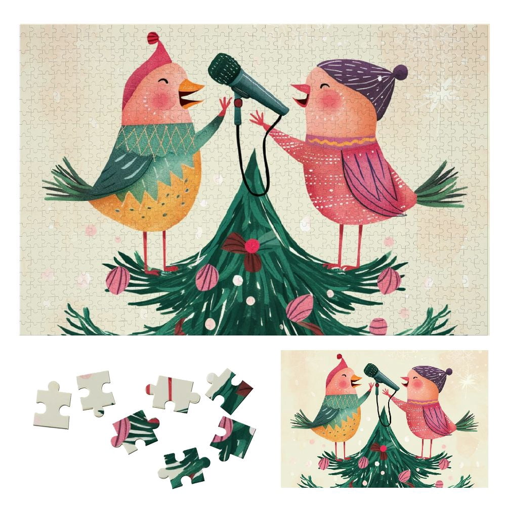 JEUXUS Bird Singing Wooden Puzzle Challenging Difficult Wood Puzzle for ...