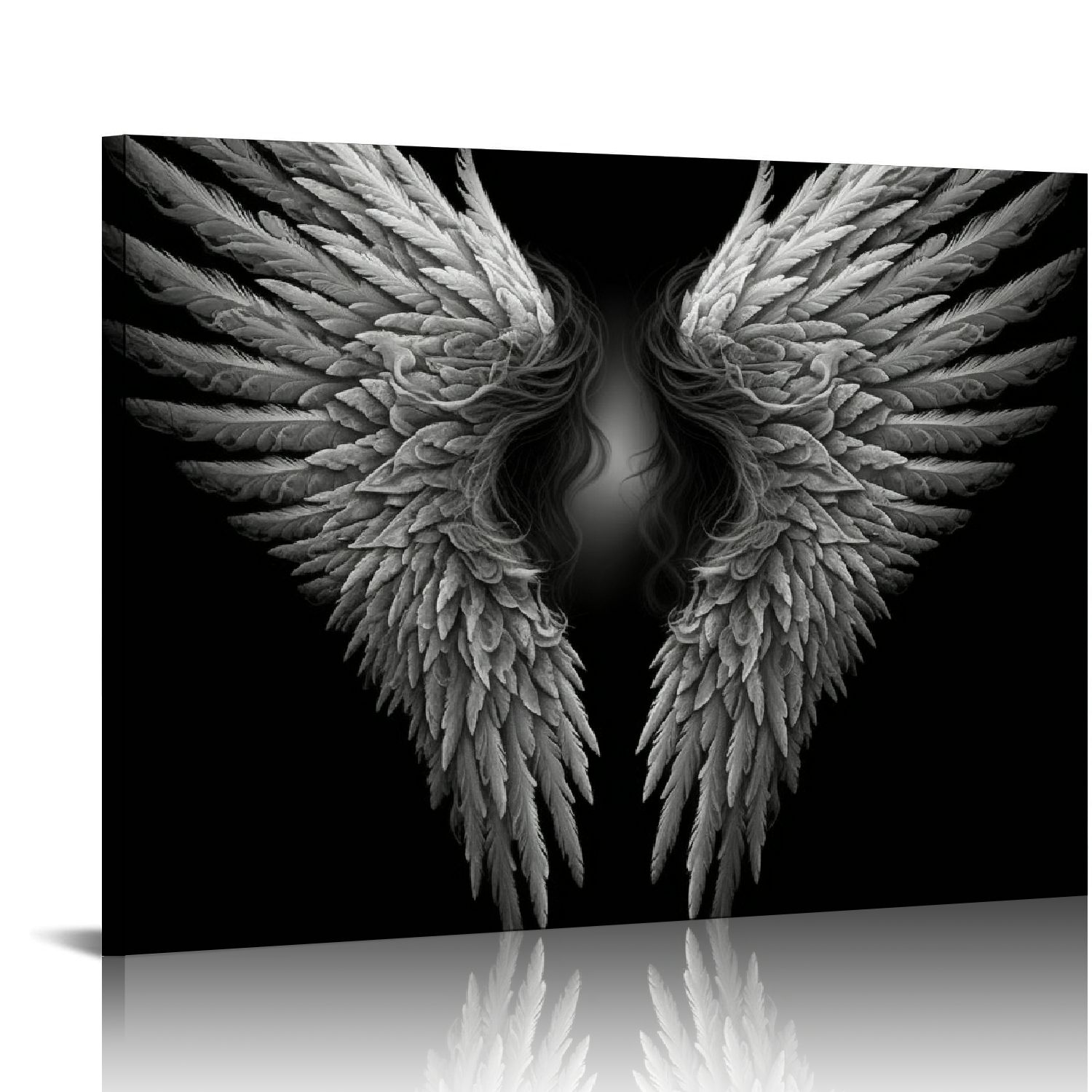RUIYC Black and White Poster Angel Angel Wings Wall Art Decor Poster ...