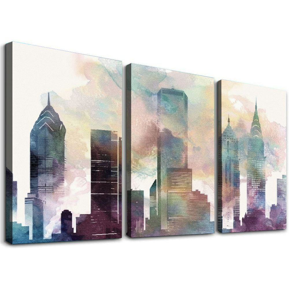 JEUXUS Boston Skyline, Boston Wall Art, Boston Art Print, Watercolor ...