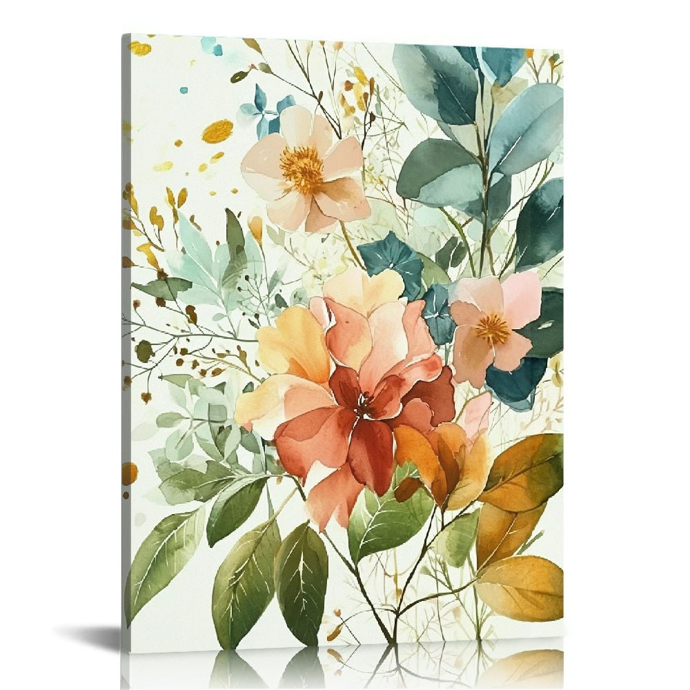JEUXUS Botanical Wall Art Prints Leaves Flower Canvas Prints Poster ...