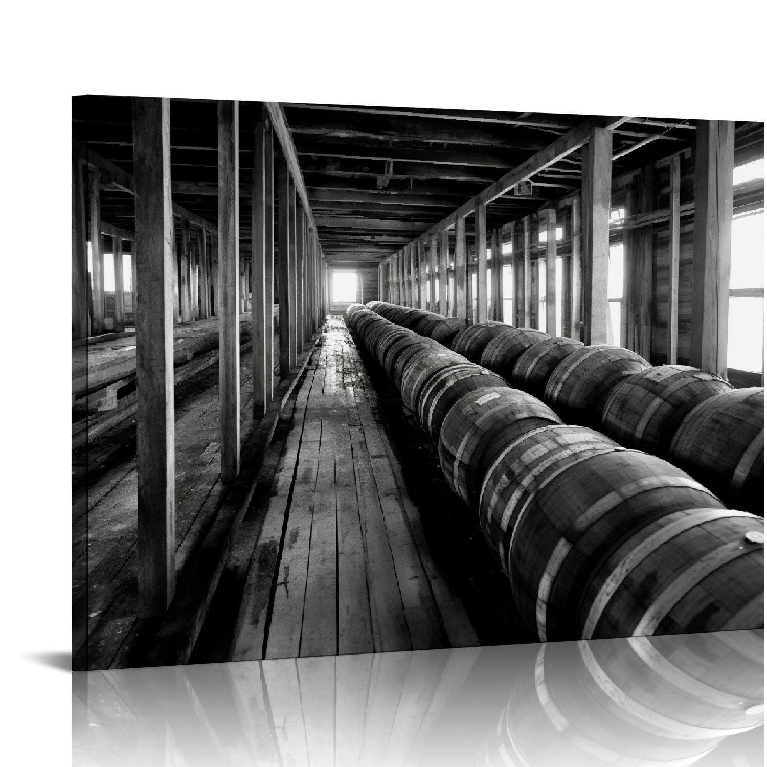 JEUXUS Bourbon Barrel Fine Art Print, Whiskey Canvas and Paper Wall Decoration 16\x12\ - Walmart.com