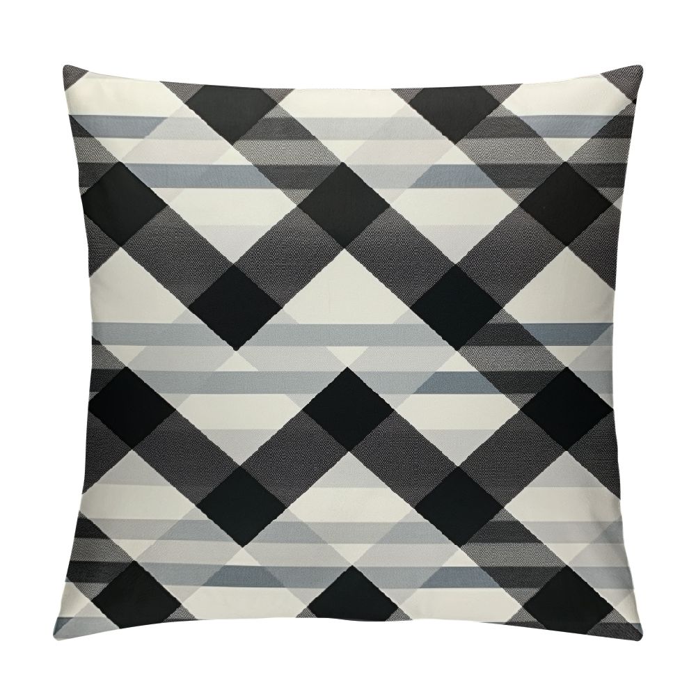 RUIYC Buffalo Check Plaid Pillow Covers Black White Christmas Farmhouse ...