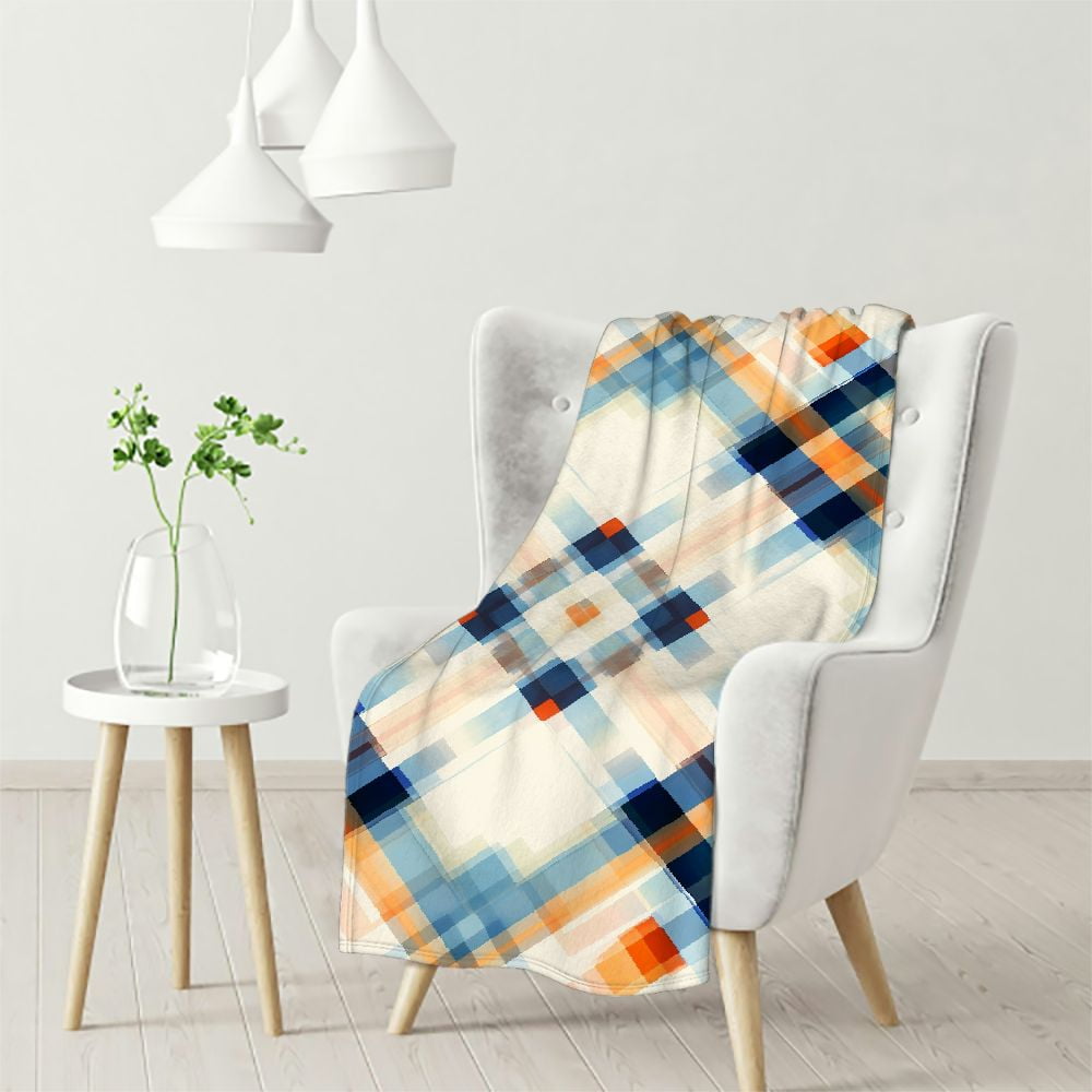 JEUXUS Buffalo Plaid Sherpa Throw Blanket, Double-Sided Checkered Super ...