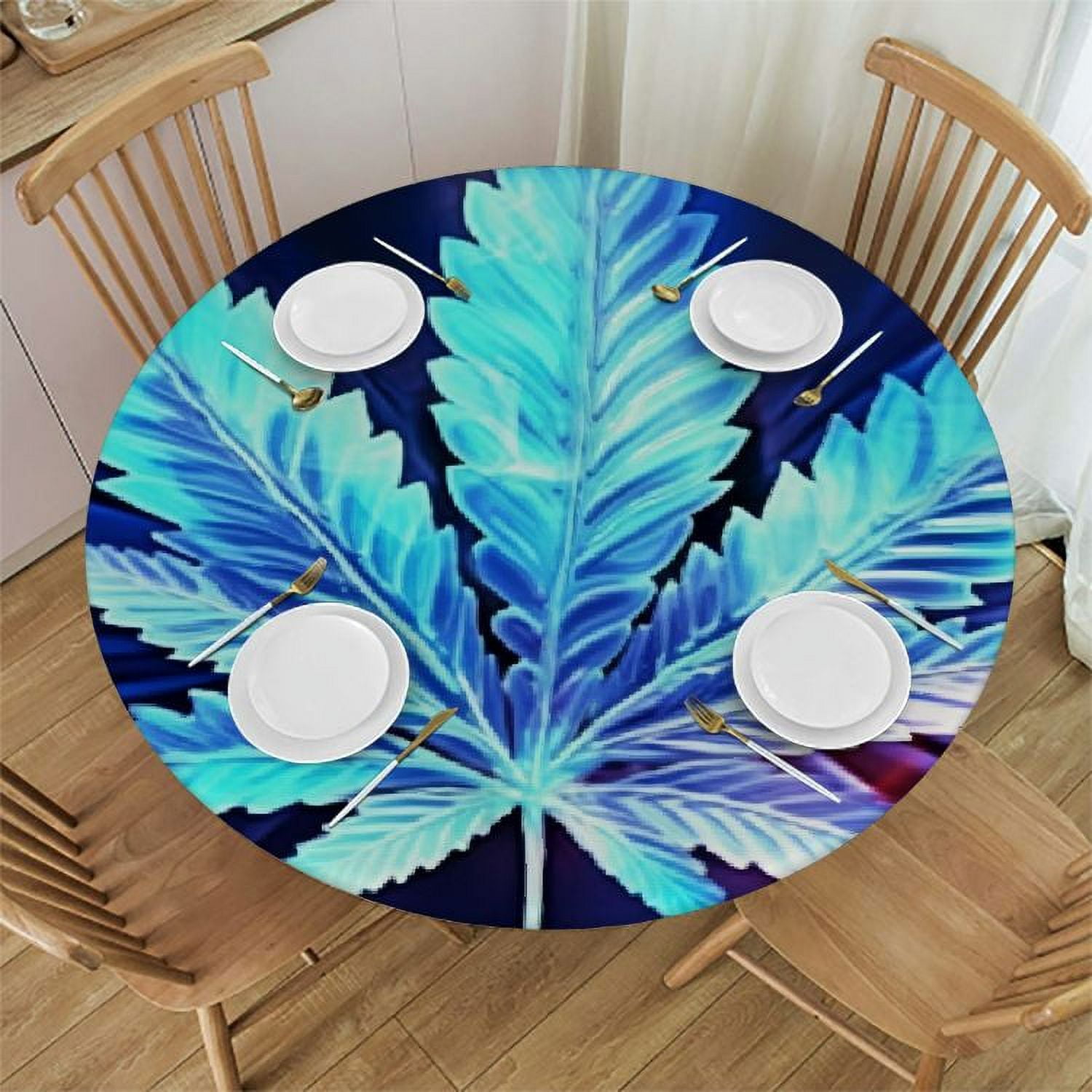 JEUXUS Cannabis Leaf Table Cover Marijuana Weed Leaf Decorative Room ...