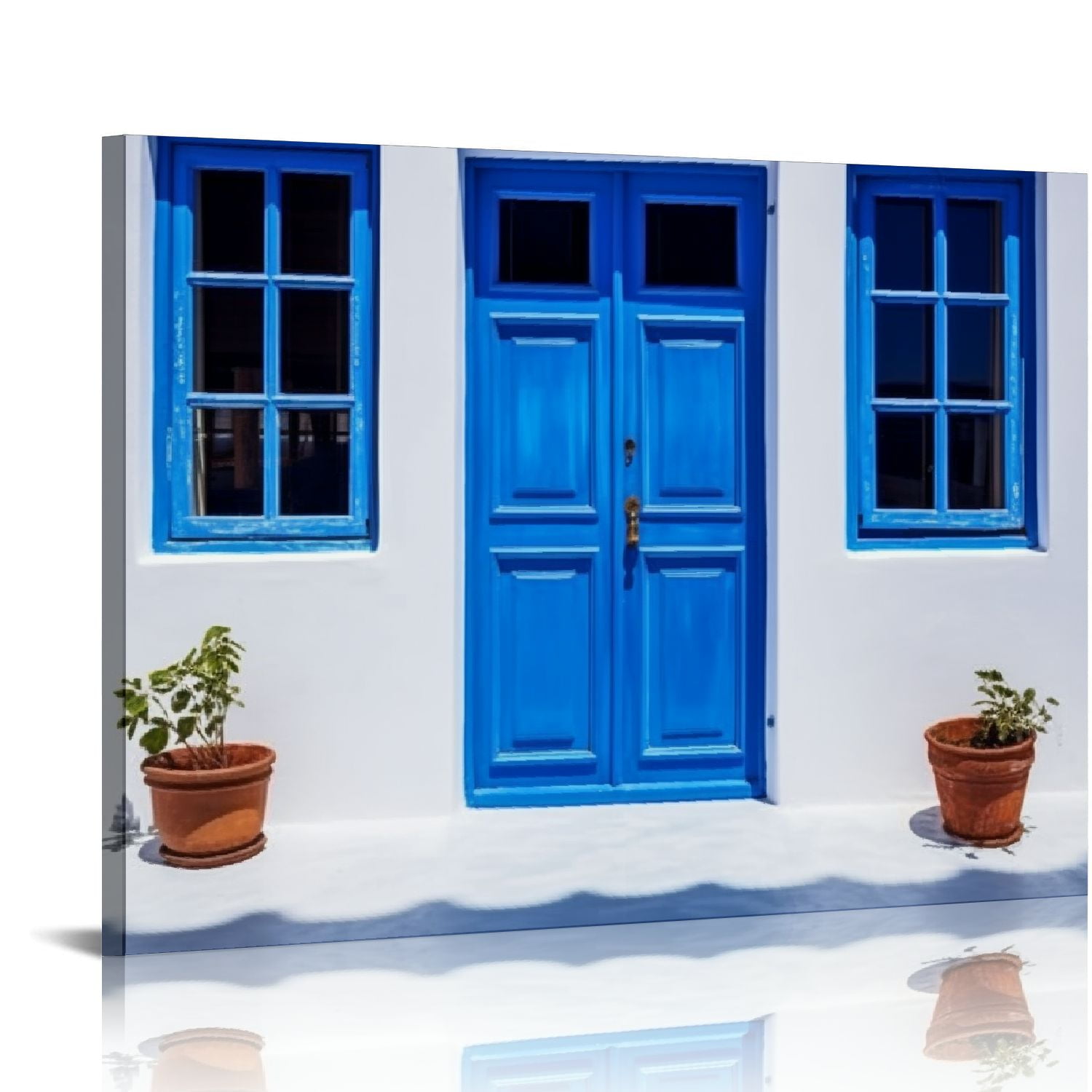 JEUXUS Canvas Print Pictures Wall Art Painting Traditional White Church ...