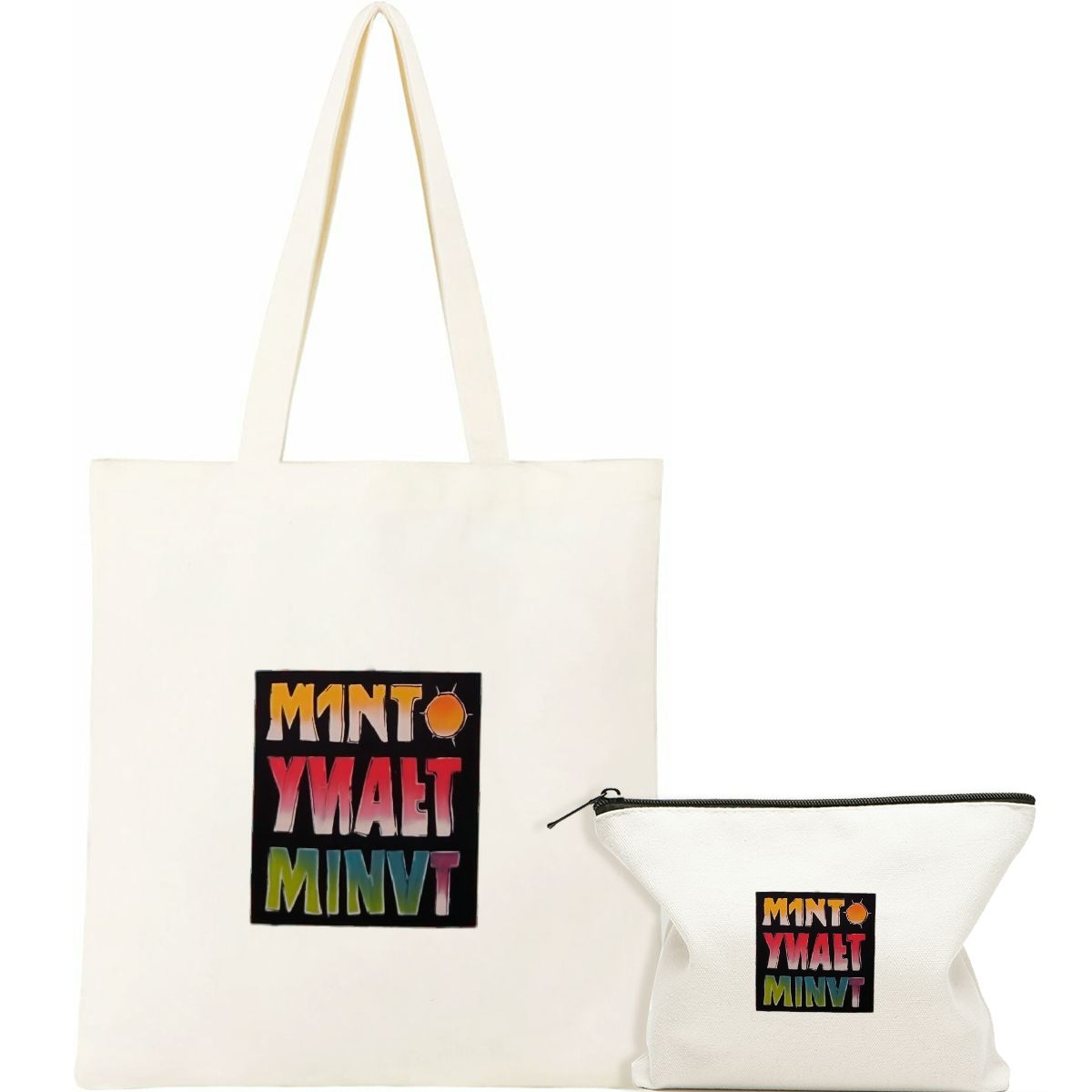 JEUXUS Canvas Tote Bag for Women Ibee x MTV - I Want My MTV Retro Tie ...