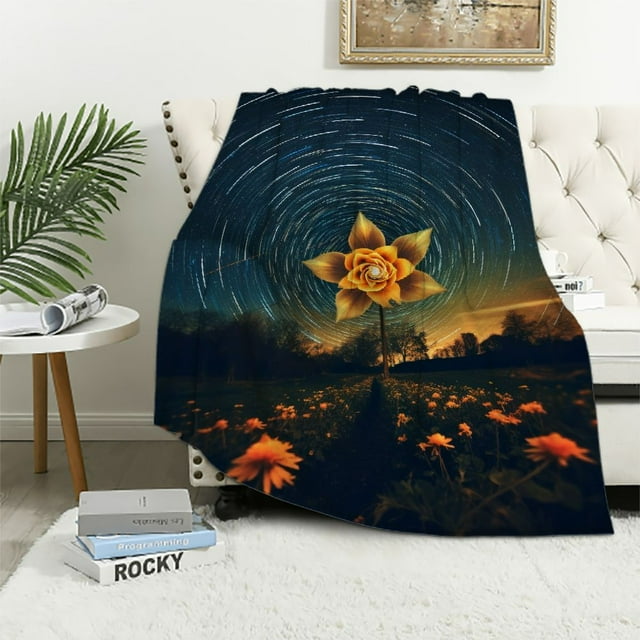 JEUXUS Cartoon Cancer Birthday Blanket Constellations Throw Blankets ...