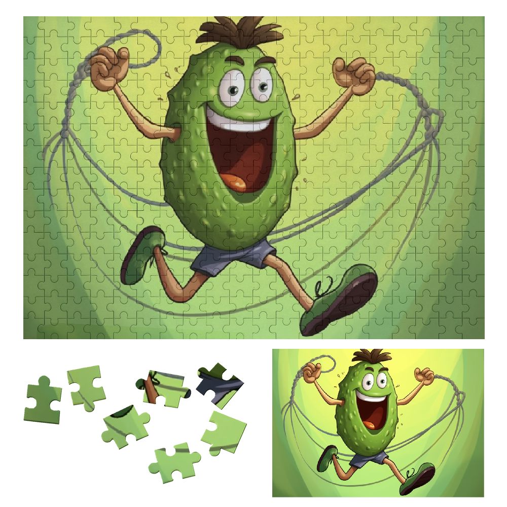 JEUXUS Cartoon Character Jumping Rope Wood Puzzle for Adults and Kids ...