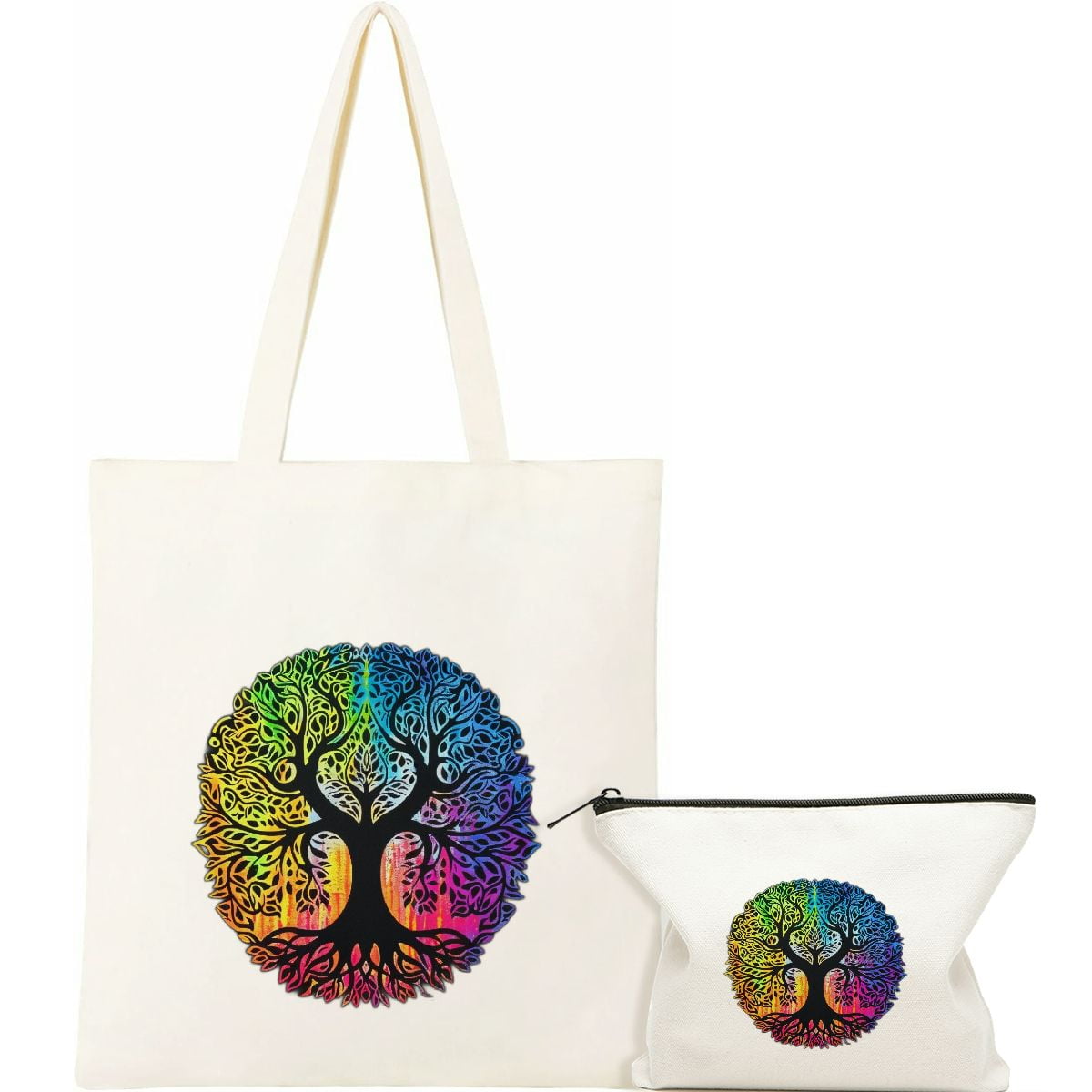 JEUXUS Casual Large Capacity Shoulder Bag Tree of Life Celtic Chakra ...