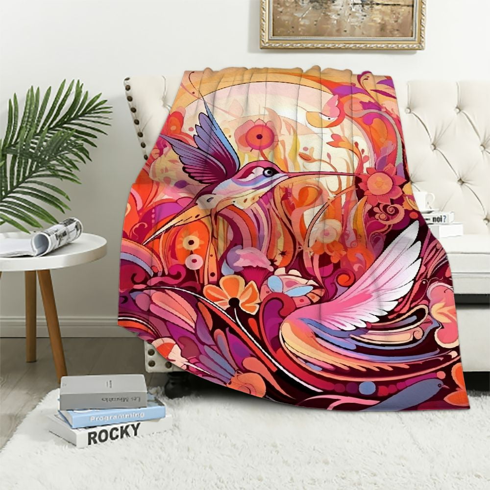 JEUXUS Chameleon Parrot Blanket Chameleon Parrot Gifts for Women Men ...