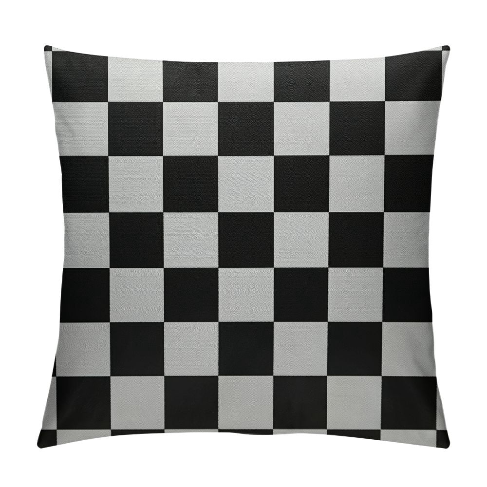 JEUXUS Checkerboard Decorative Throw Pillow Cover Case Geometric ...