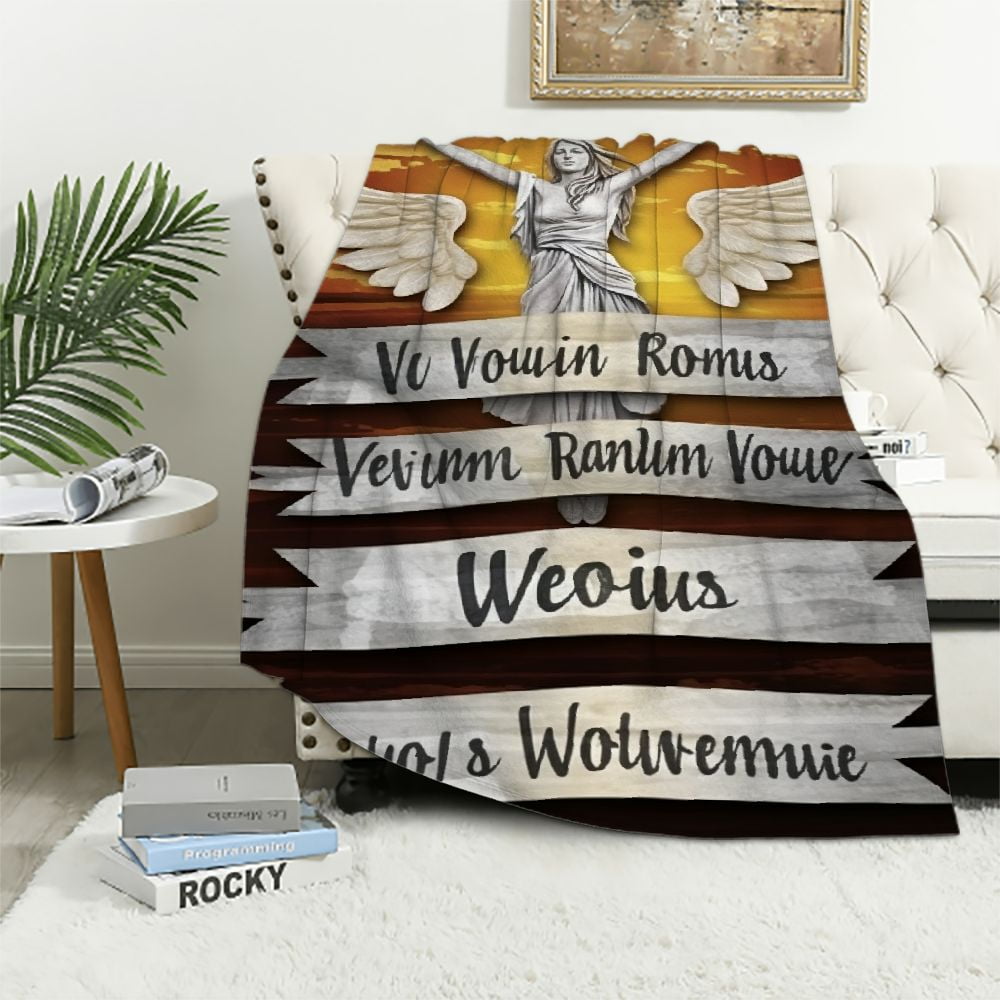 JEUXUS Christian Blanket with Inspirationa,Thoughts Soft Cozy Warm ...
