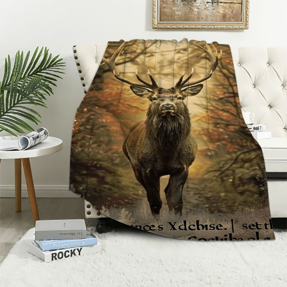 JEUXUS Christian Deer Motivational Rustic Wildlife Reindeer Picture ...