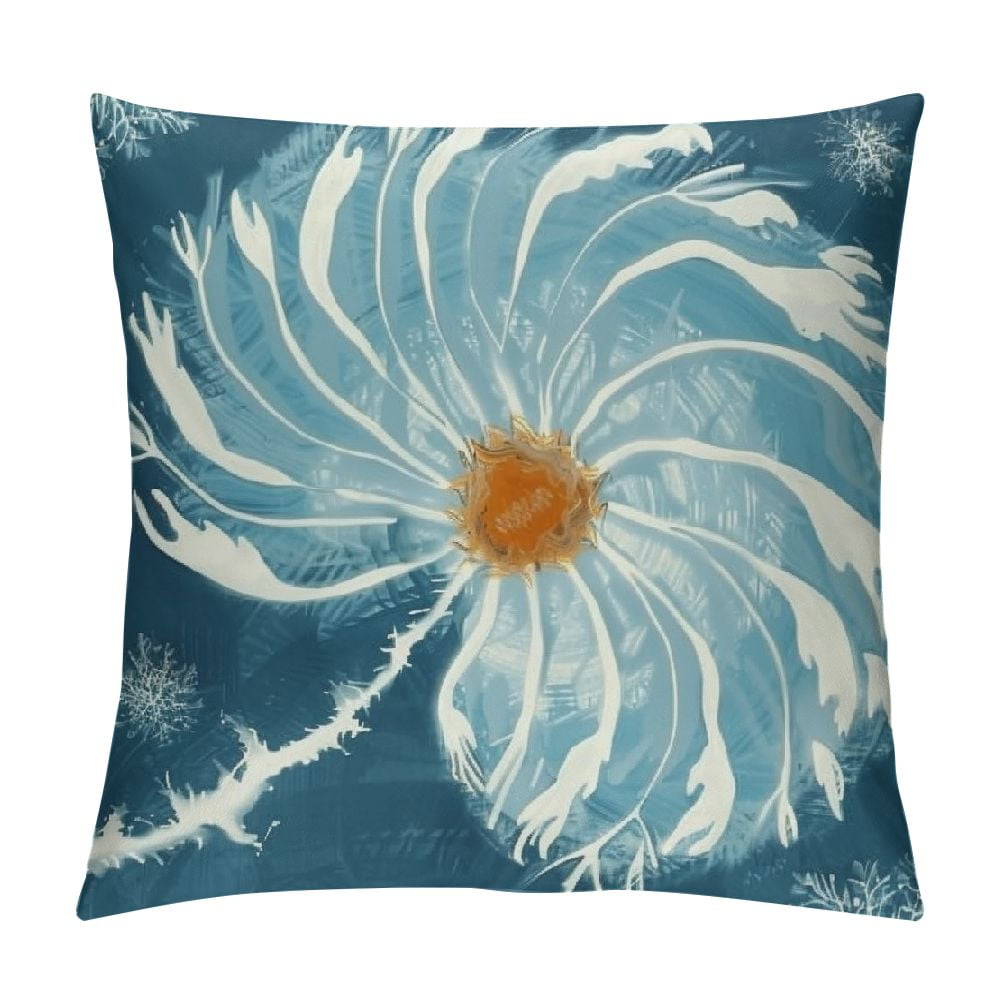 JEUXUS Coastal Beach Throw Pillow Covers Seahorse Starfish Shell Ocean ...
