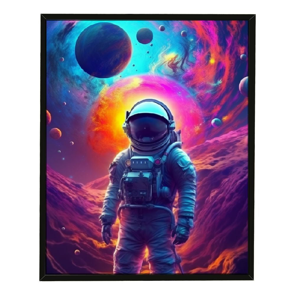 JEUXUS Cool Astronaut Wall Art Abstract Funny Spaceman in the Ocean ...