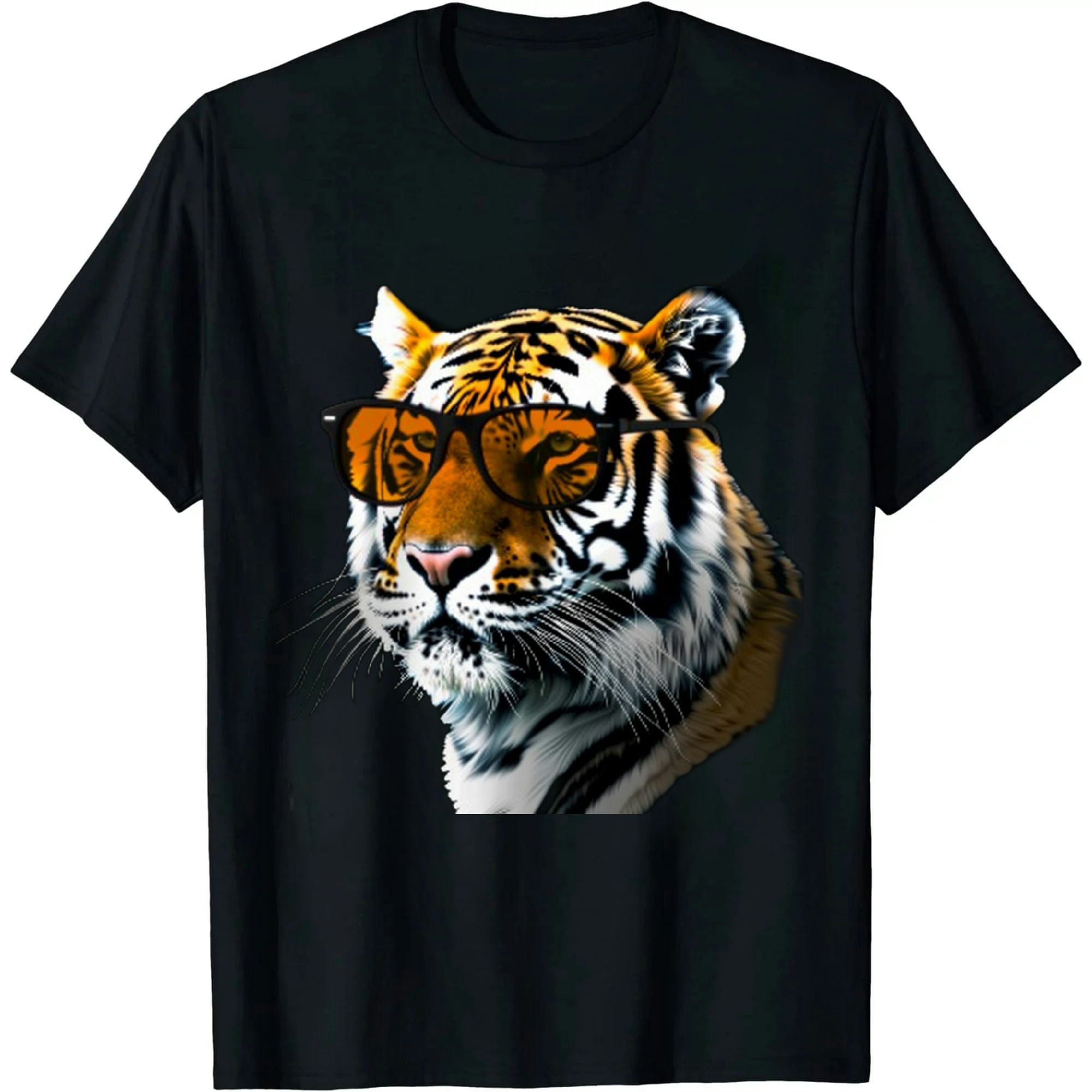 JEUXUS Cool Cat Tiger with Sunglasses Design T-Shirt - Walmart.com