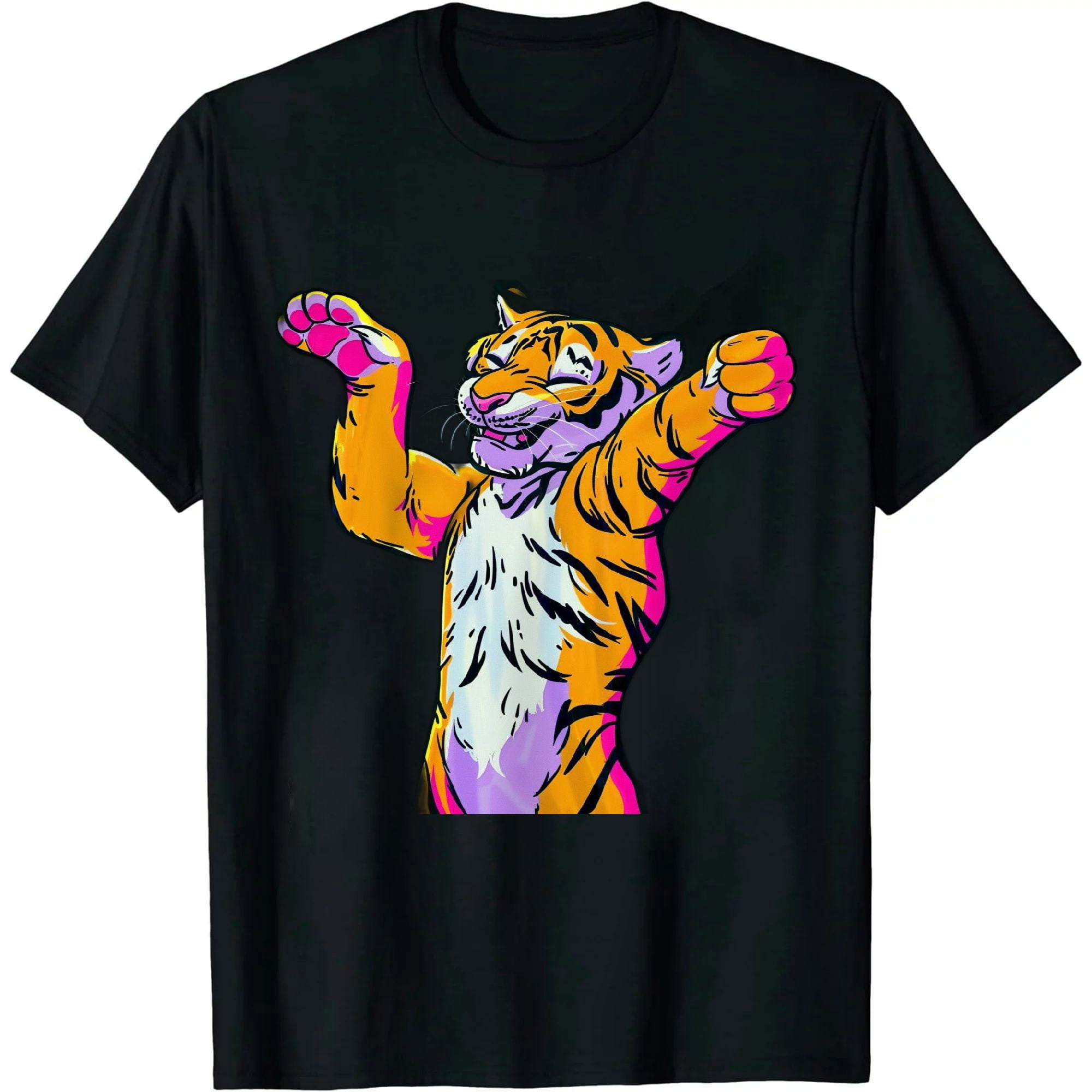 JEUXUS Dabbing Tiger Wildlife Safari Animal Lover Men Women T-Shirt ...