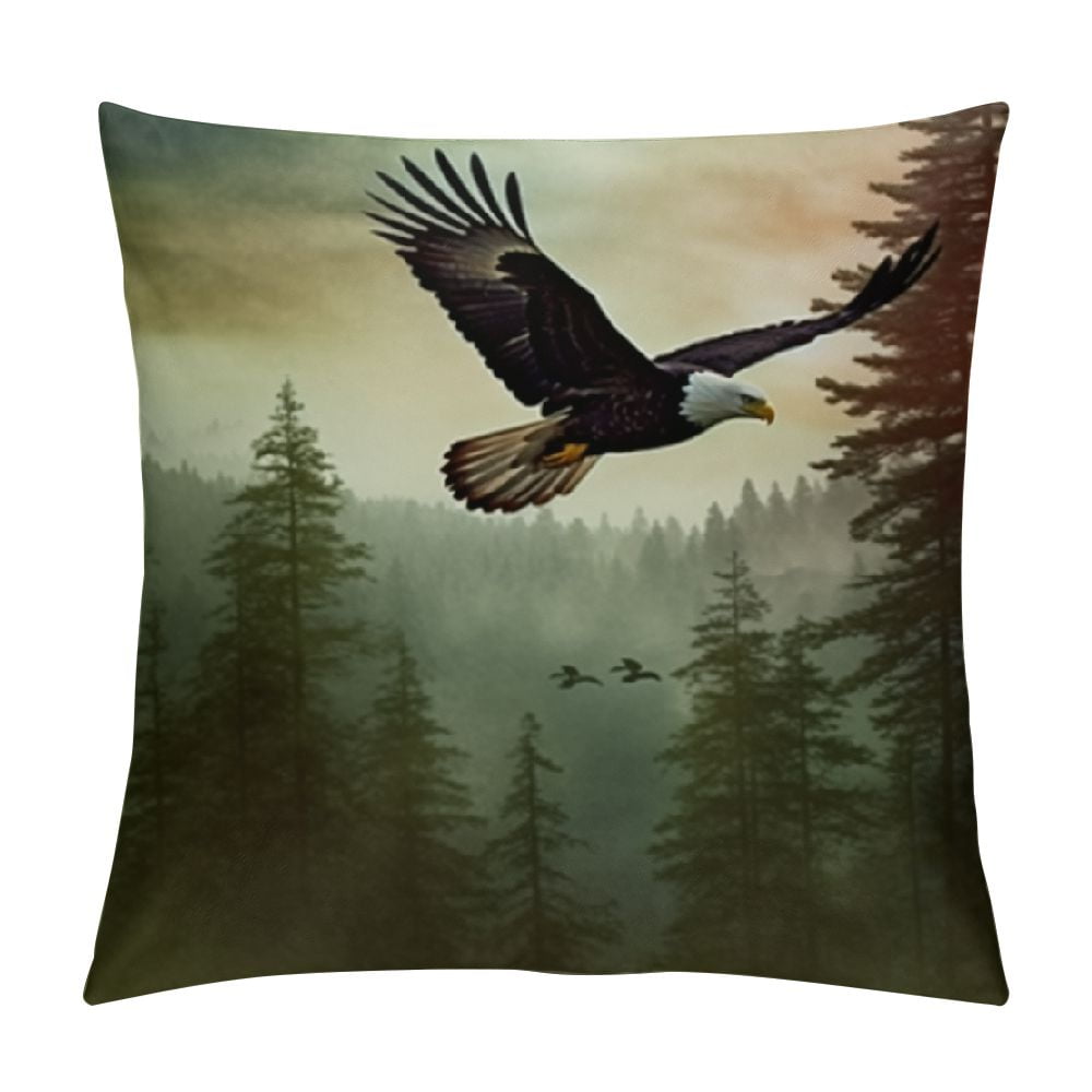 JEUXUS Decorative Throw Lumbar Pillow Case Travel Prey Sunset Predator ...