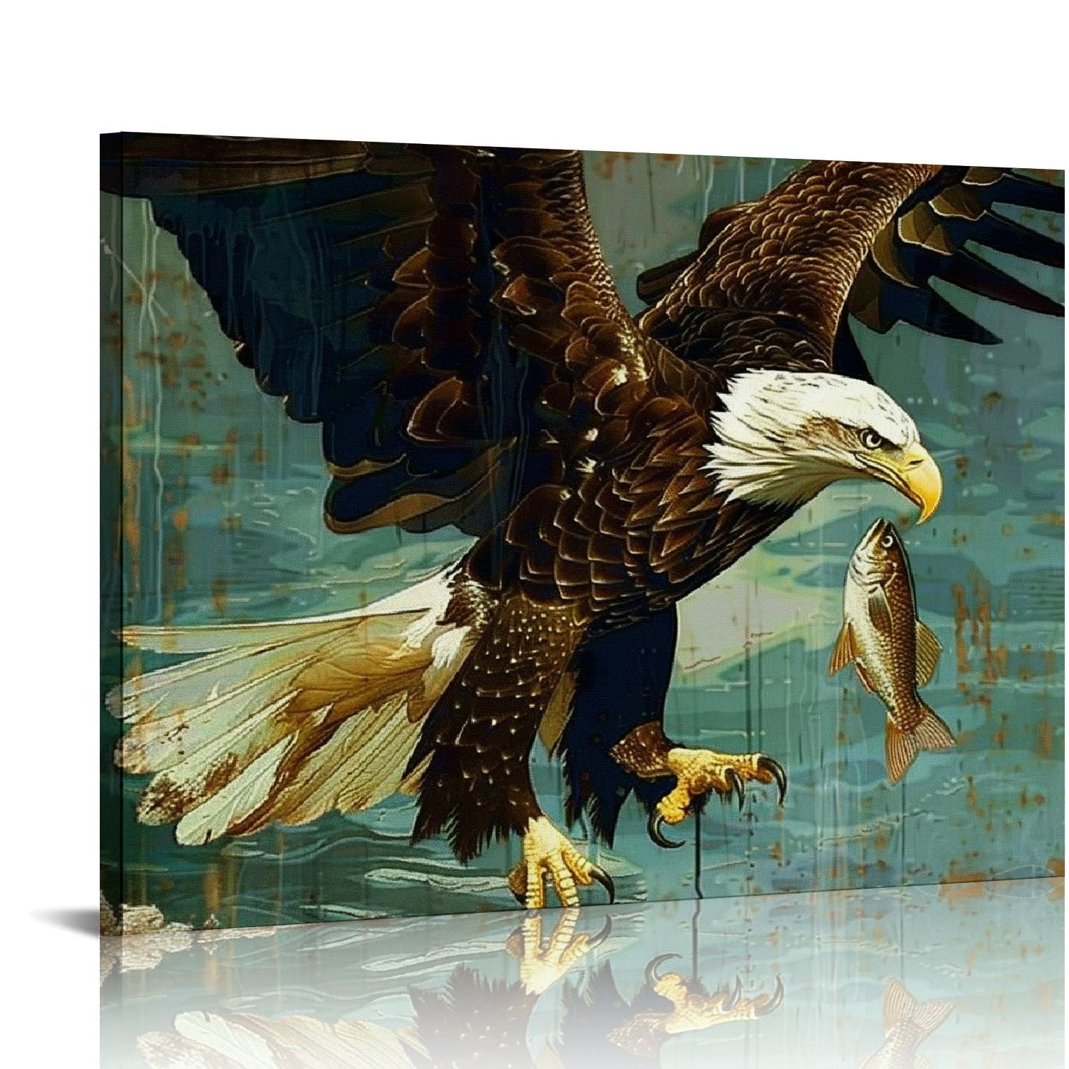 JEUXUS Eagle Canvas Wall Art Modern Cool American Eagle Painting Prints ...