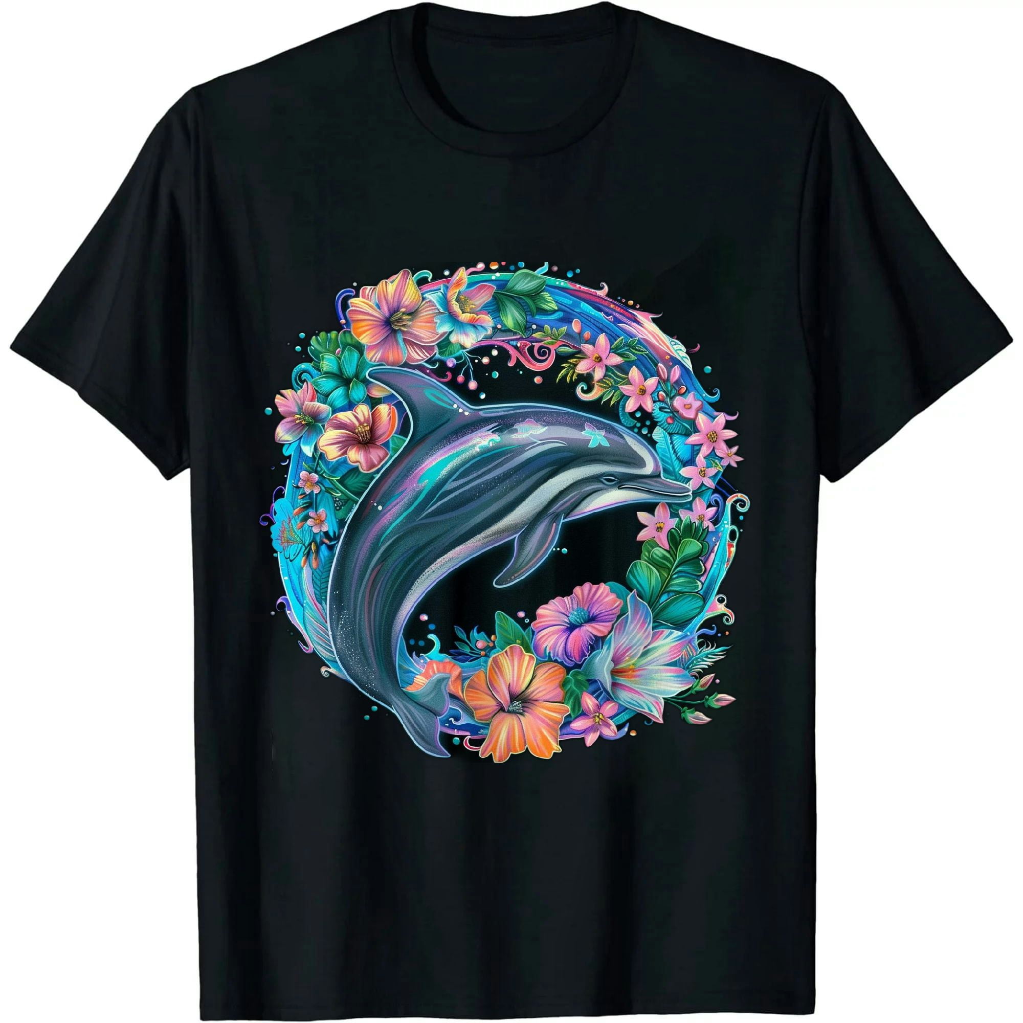 JEUXUS Easter festive Illustration with charming Dolphin Artwork T ...