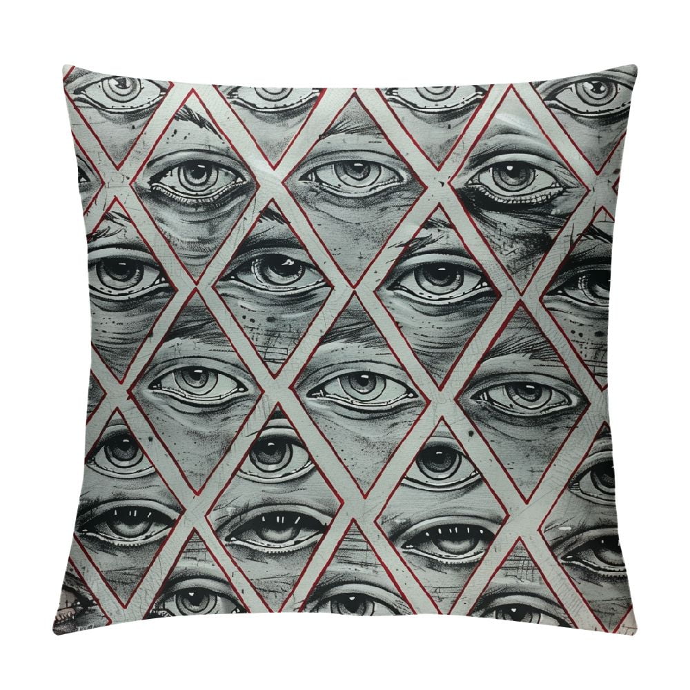 RUIYC Eye Fluffy Throw Pillow Cushion Cover, All Pattern in Shapes Boho ...