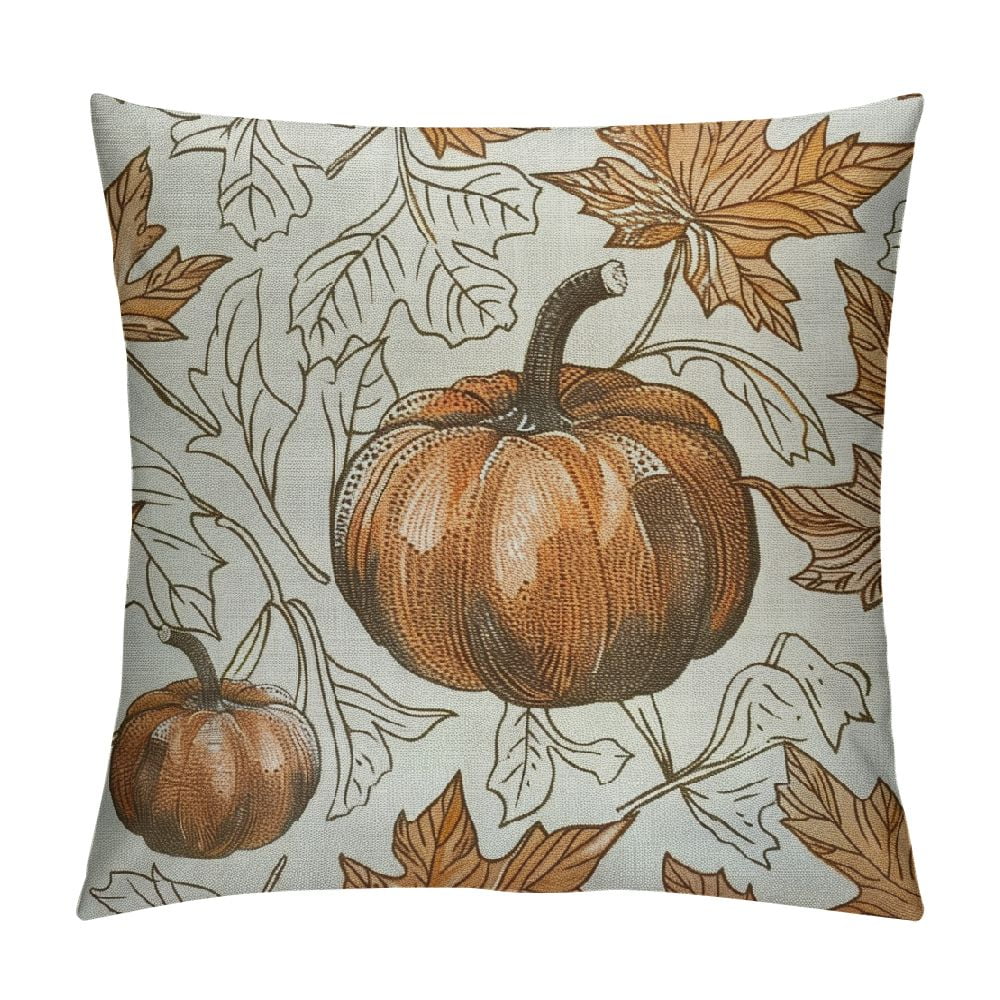 JEUXUS Fall Pillow Covers Burnt Orange Pumpkin Decor Throw Pillows Case ...