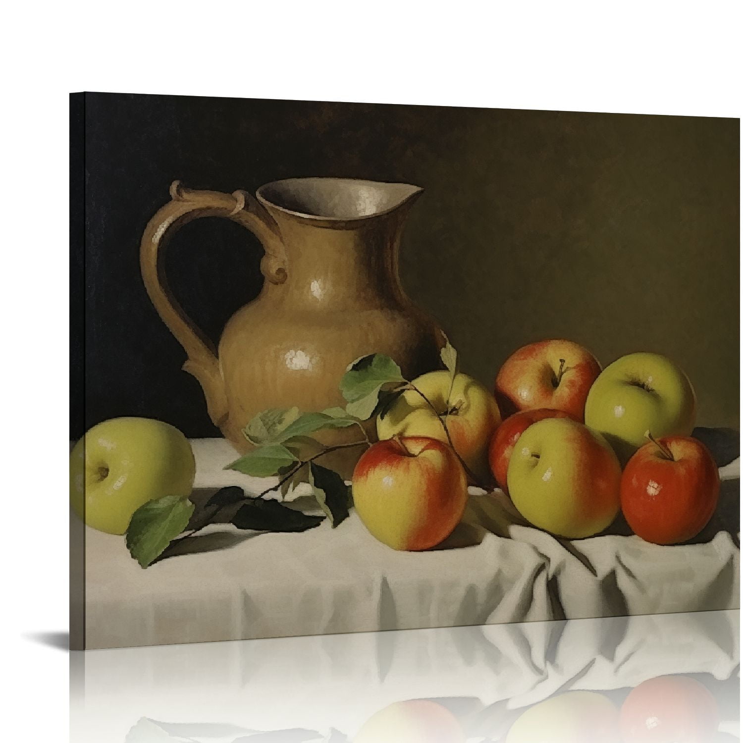 JEUXUS Farmhouse Still Life Picture Living Room - Apple Pearl Fruit ...
