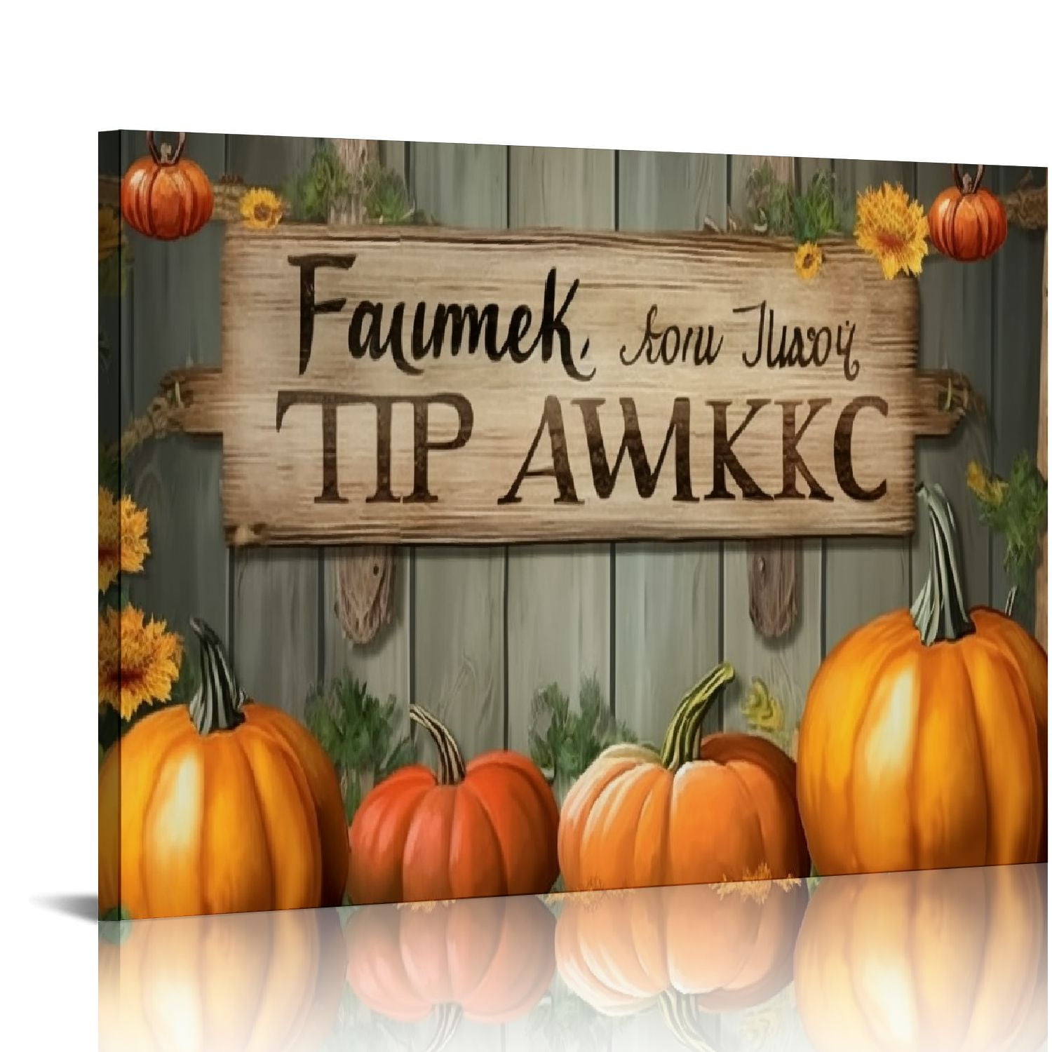 JEUXUS Farmhouse Thanksgiving Pumpkin Rustic Fall Poster Autumn Theme ...