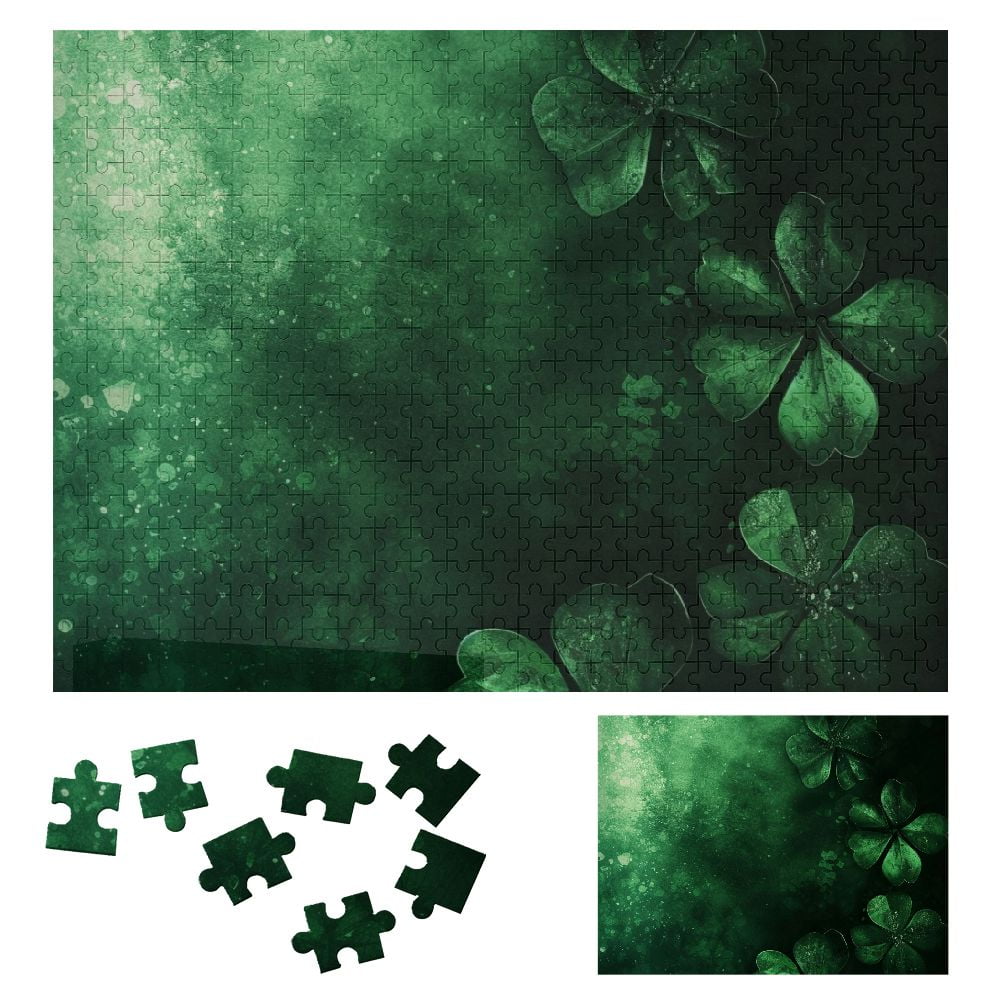 JEUXUS Four Leaf Clover Wooden Jigsaw Puzzle Challenging Difficult Wood ...